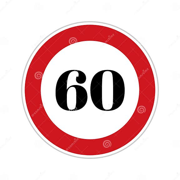 60 Speed Sign Board, Road Side Sign Board for Control Speed Stock ...