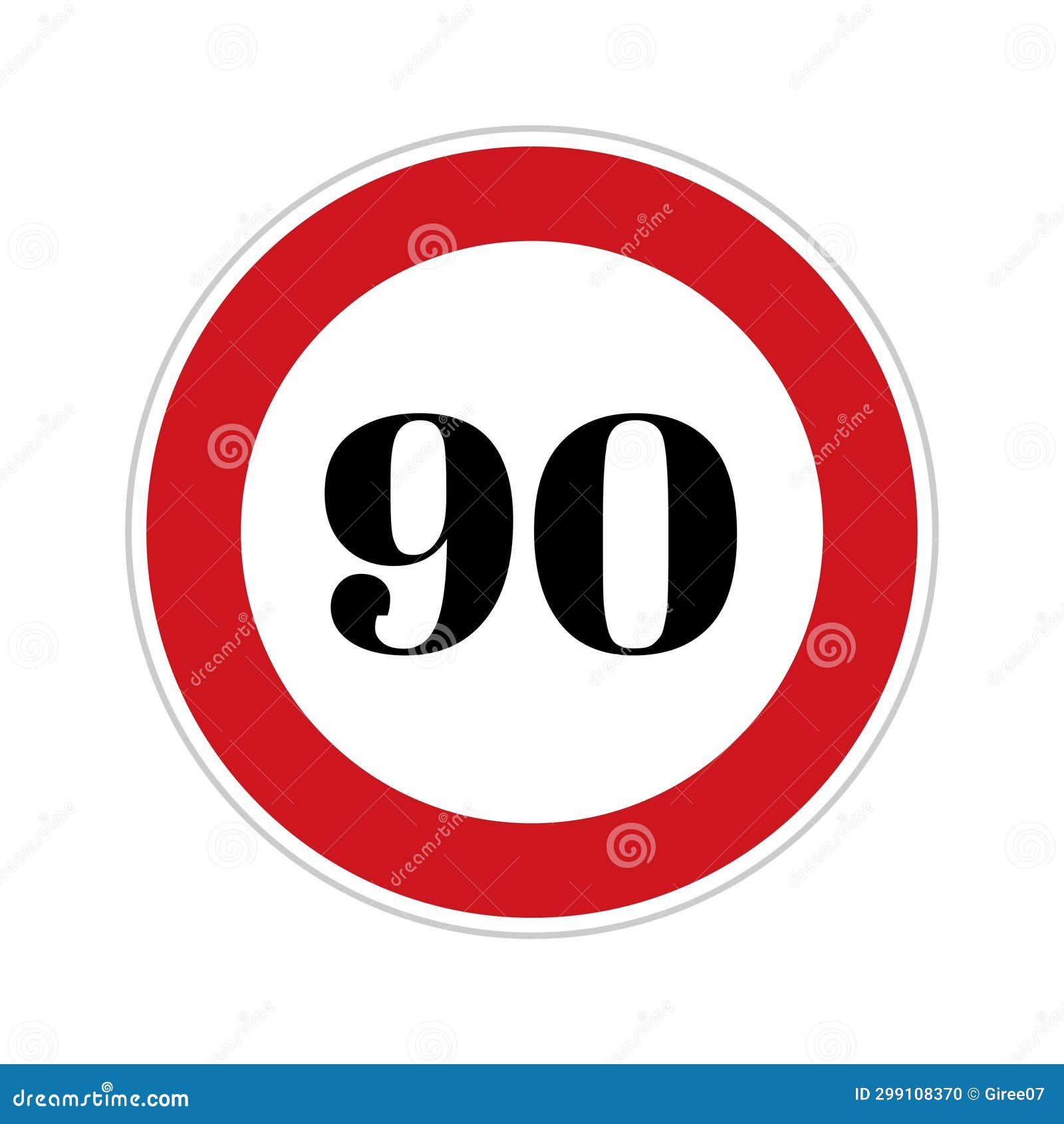 90 Speed Sign Board, Road Side Sign Board for Control Speed Stock ...