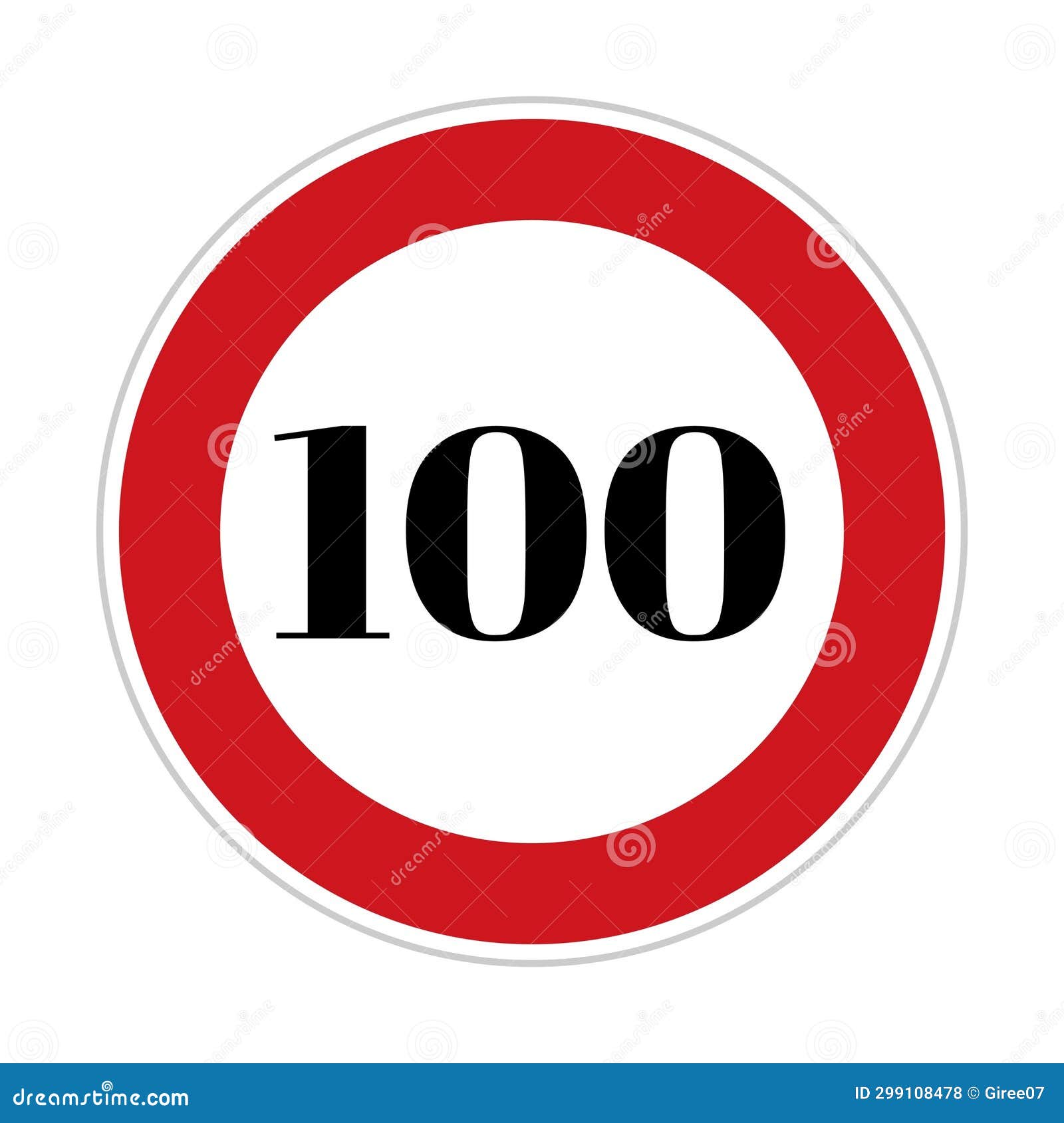 100 Speed Sign Board, Road Side Sign Board for Control Speed Stock ...