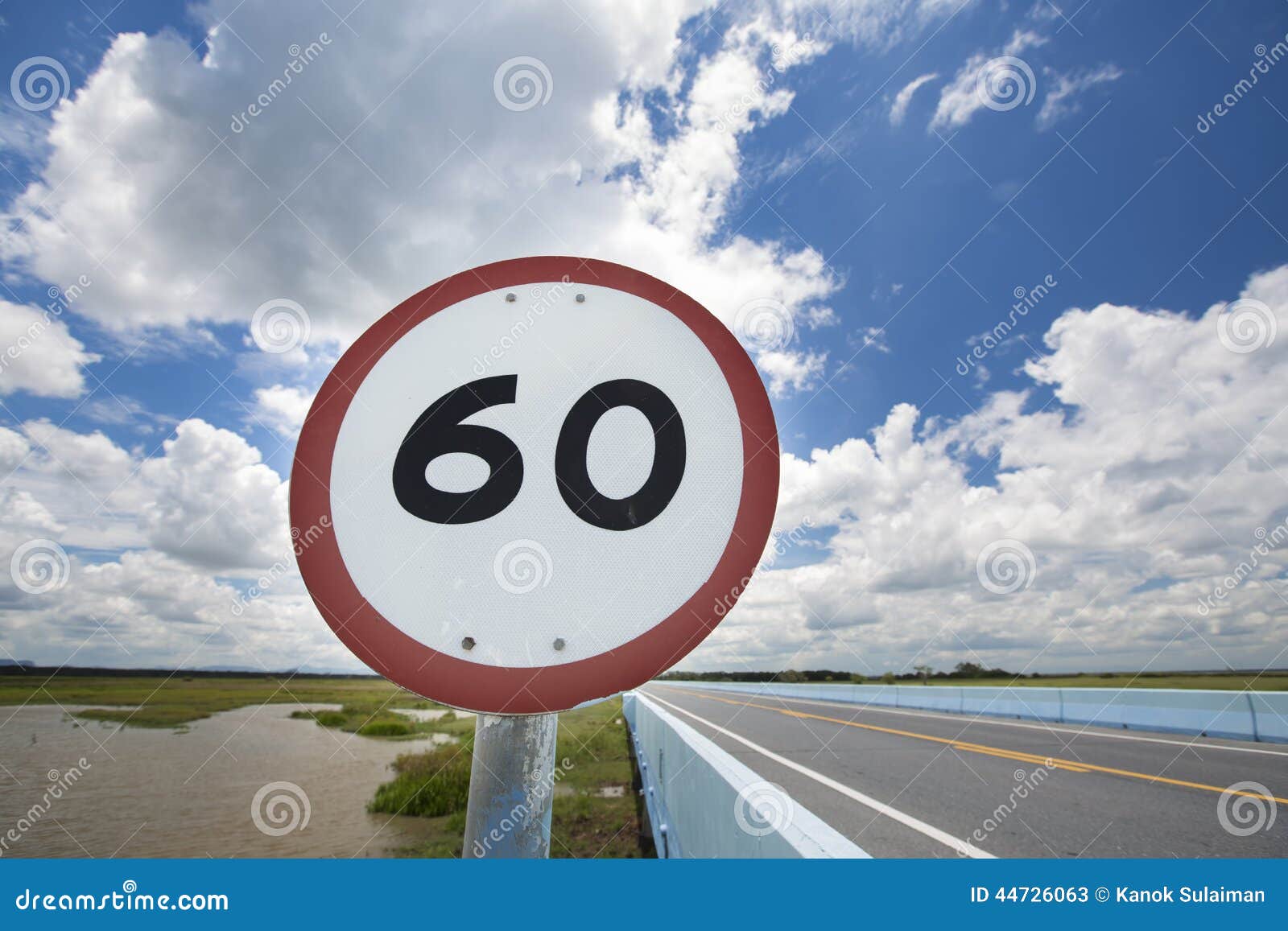 Speed sign on road stock image. Image of warning, field - 44726063