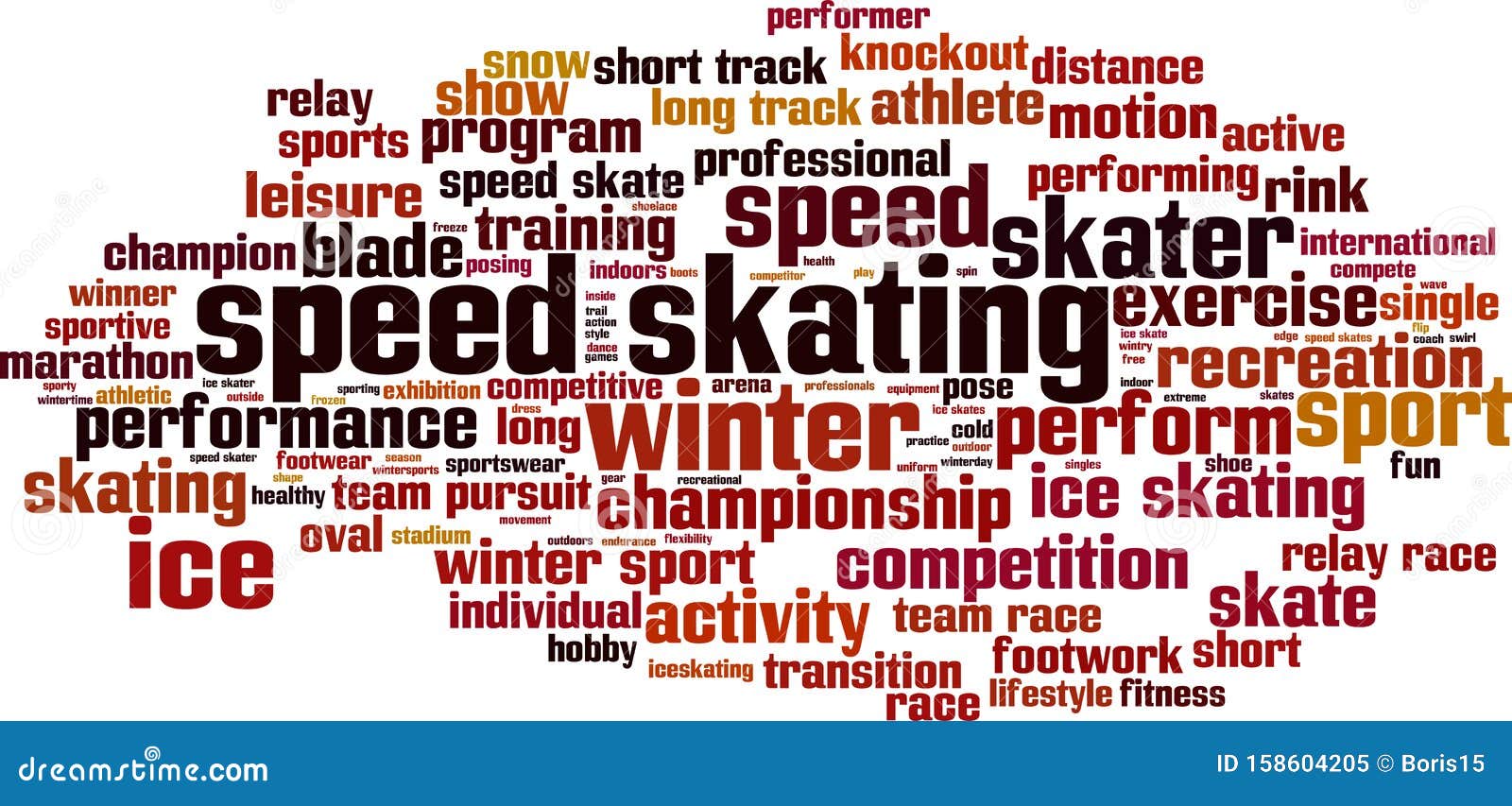 Speed Skating Skiing Word Cloud Stock Vector - Illustration of skater ...