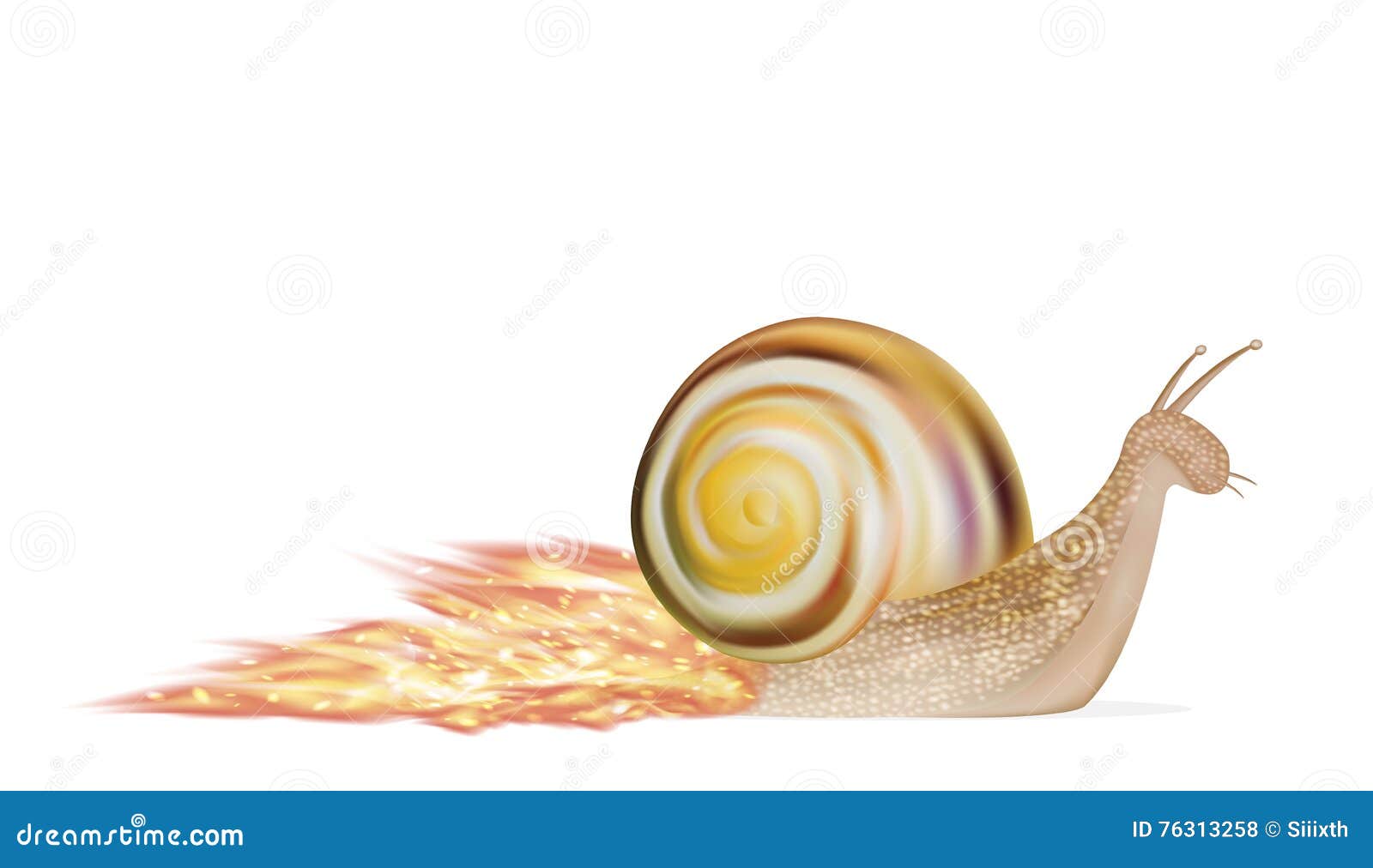 Speed Snail on a White Background Stock Vector - Illustration of ...