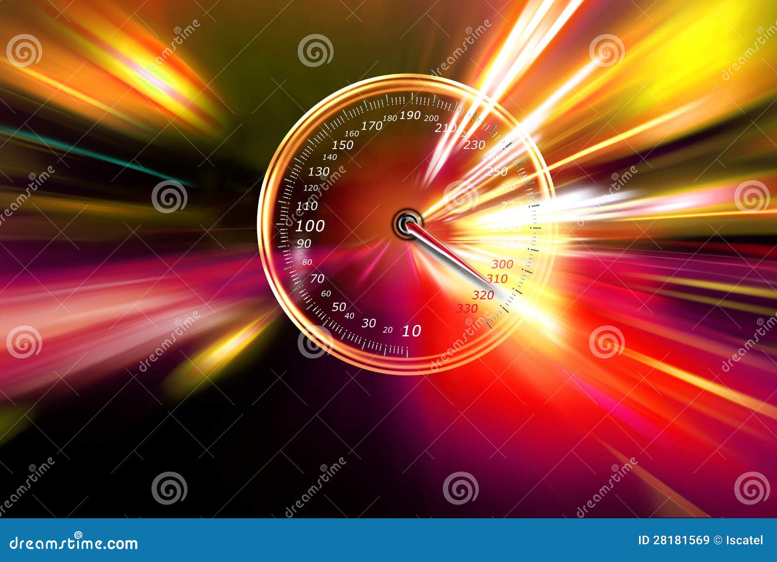 Speed Car. Speedometer, Tachometer On Vehicle Dashboard Panel. Fast Car ...