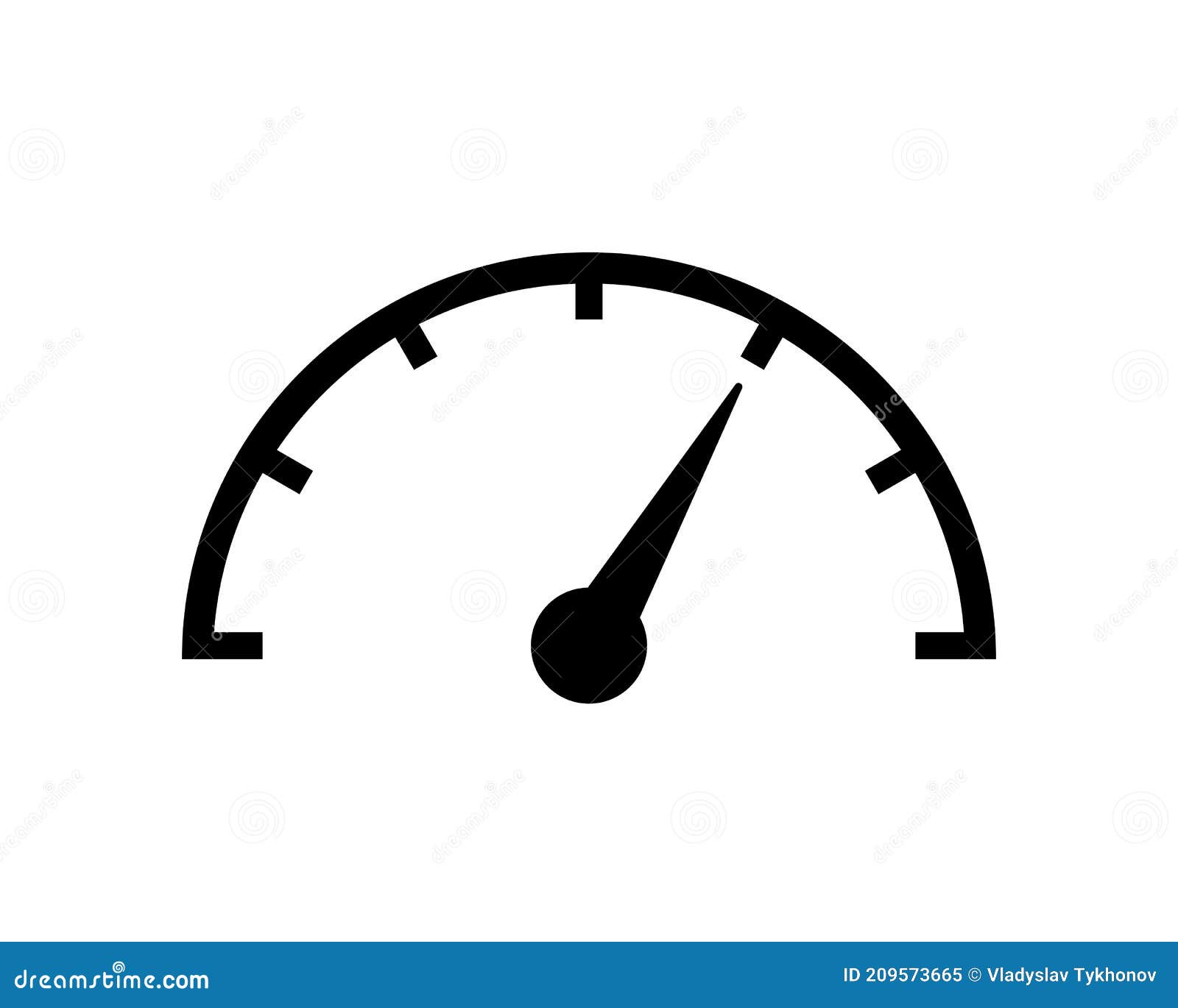Speed Speedometer or Tachometer Icon. Measuring Speed Symbol Isolated ...