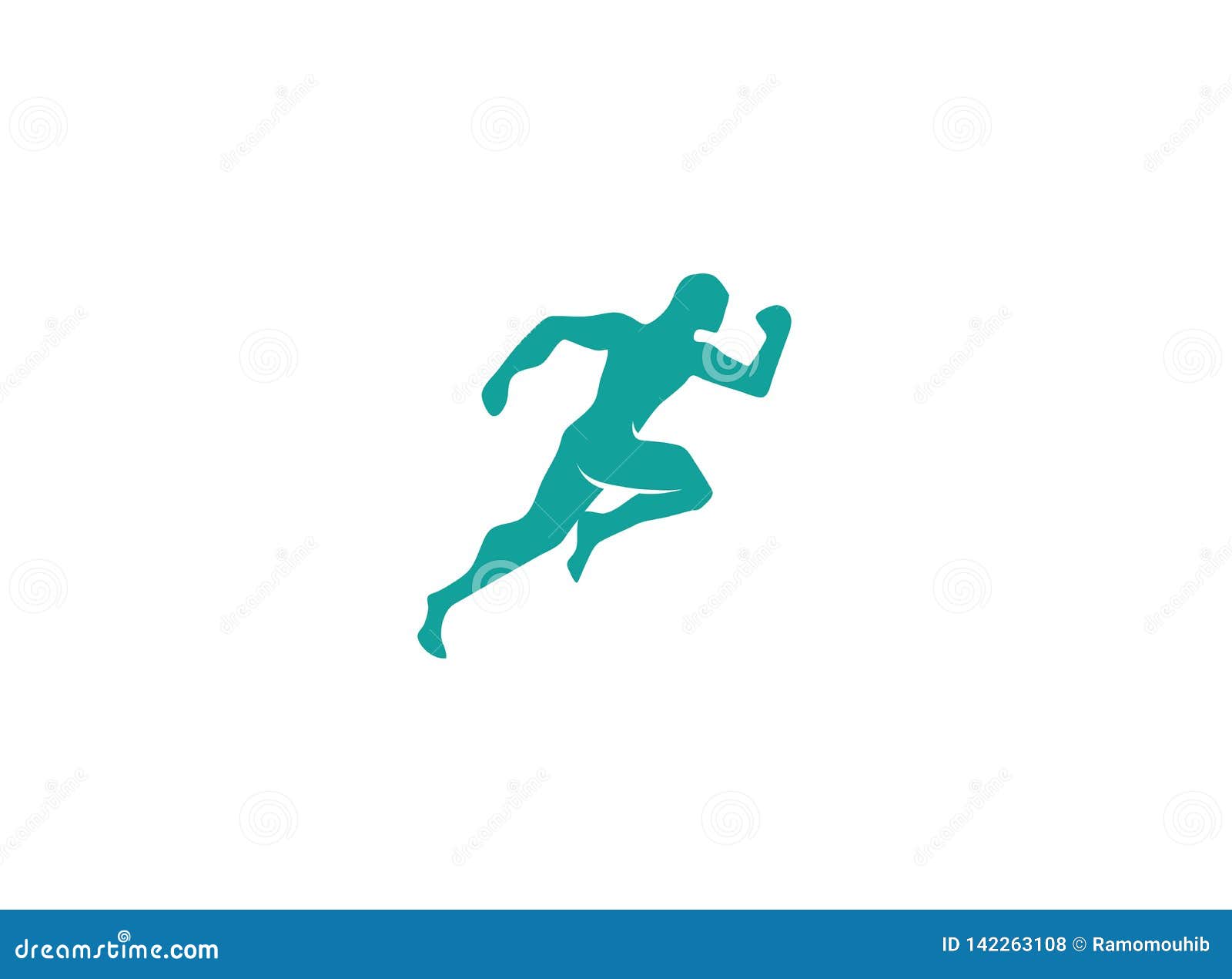 Speed Sprinter an Athlete Run Fast for Logo Stock Illustration ...