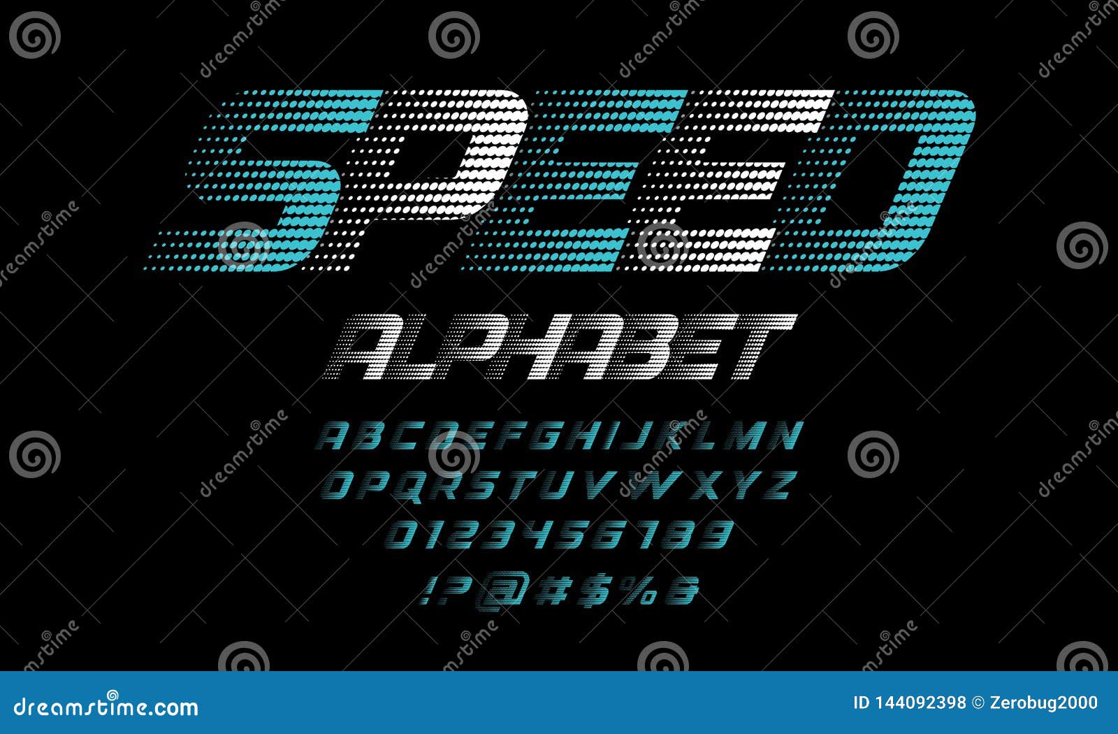 Speed font stock vector. Illustration of font, modern - 144092398