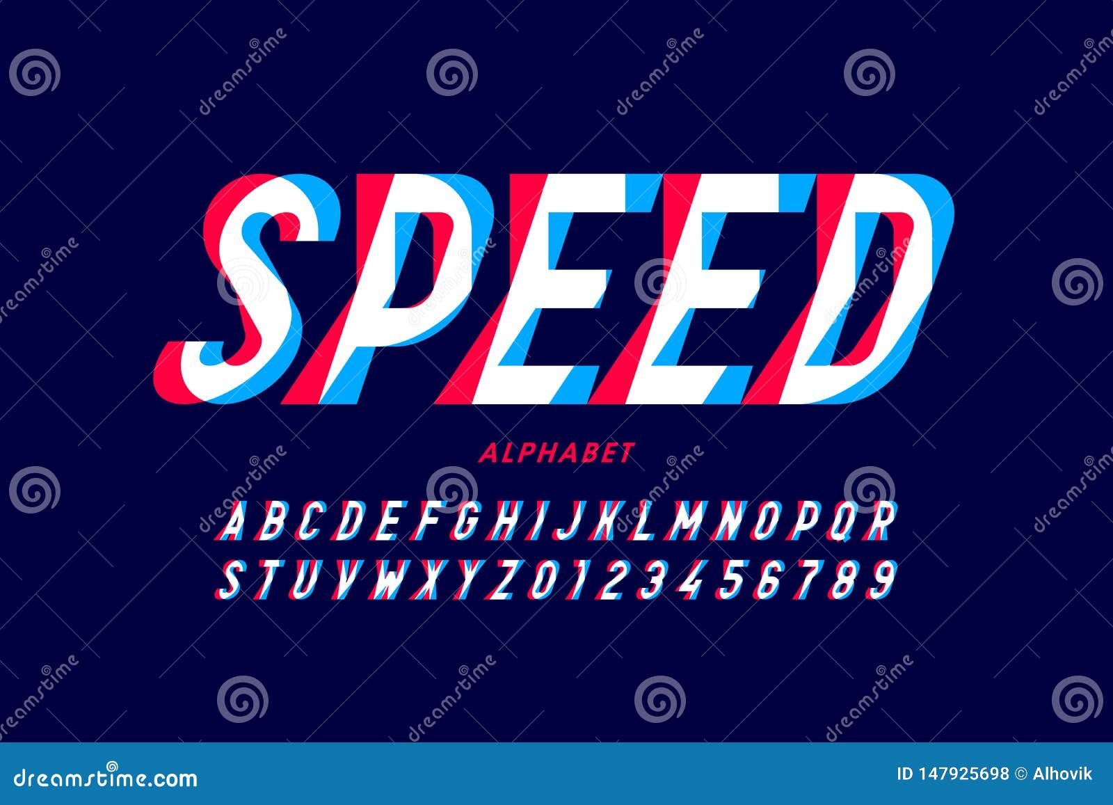 Speed Style Font, Alphabet Letters Cartoon Vector | CartoonDealer.com ...