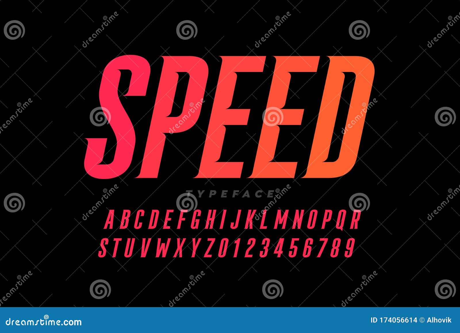 Speed style font stock vector. Illustration of label - 174056614
