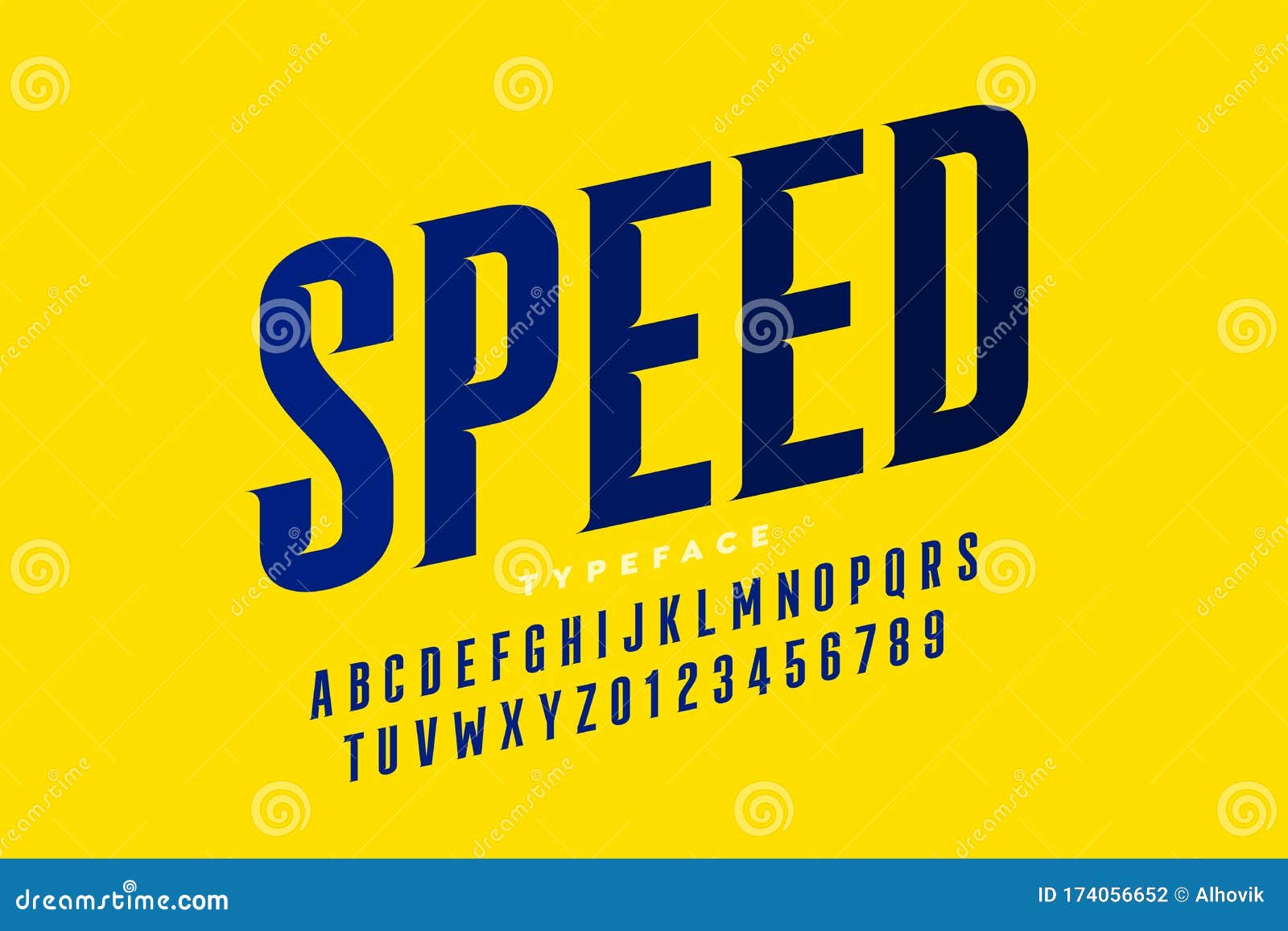 Speed style font stock vector. Illustration of modern - 174056652