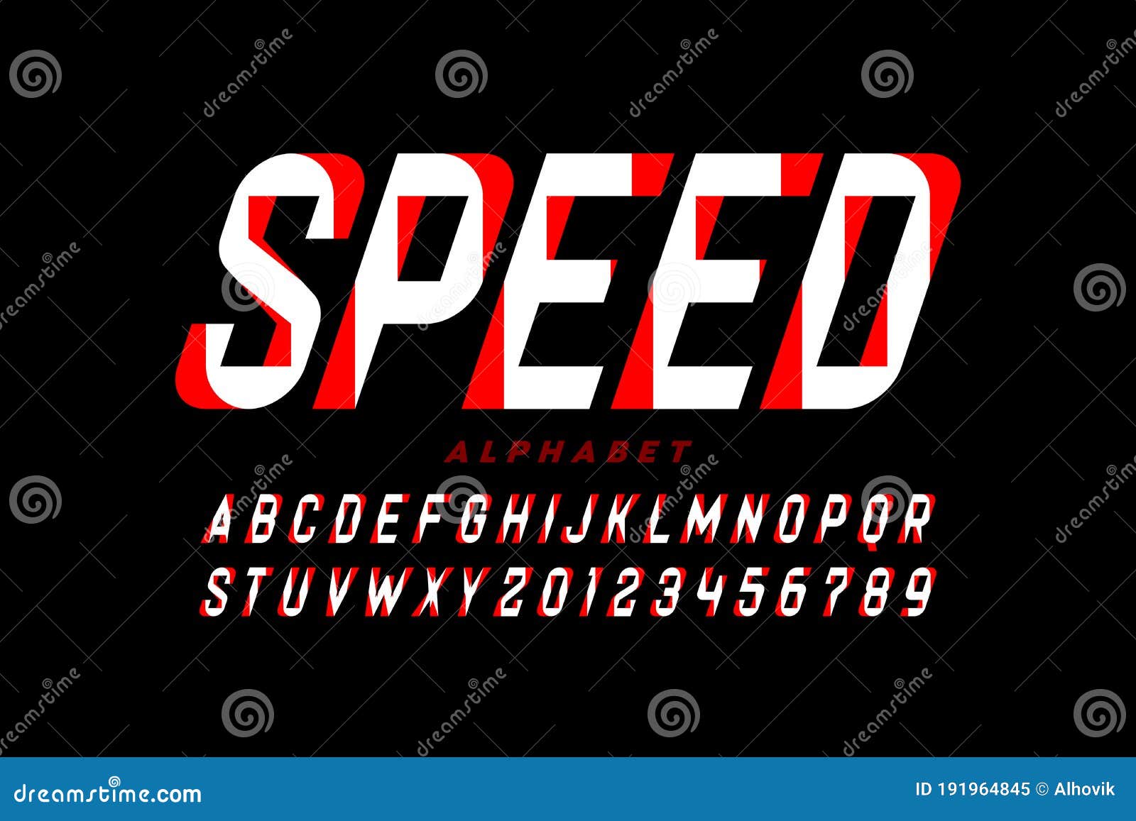 Speed style font stock vector. Illustration of express - 191964845