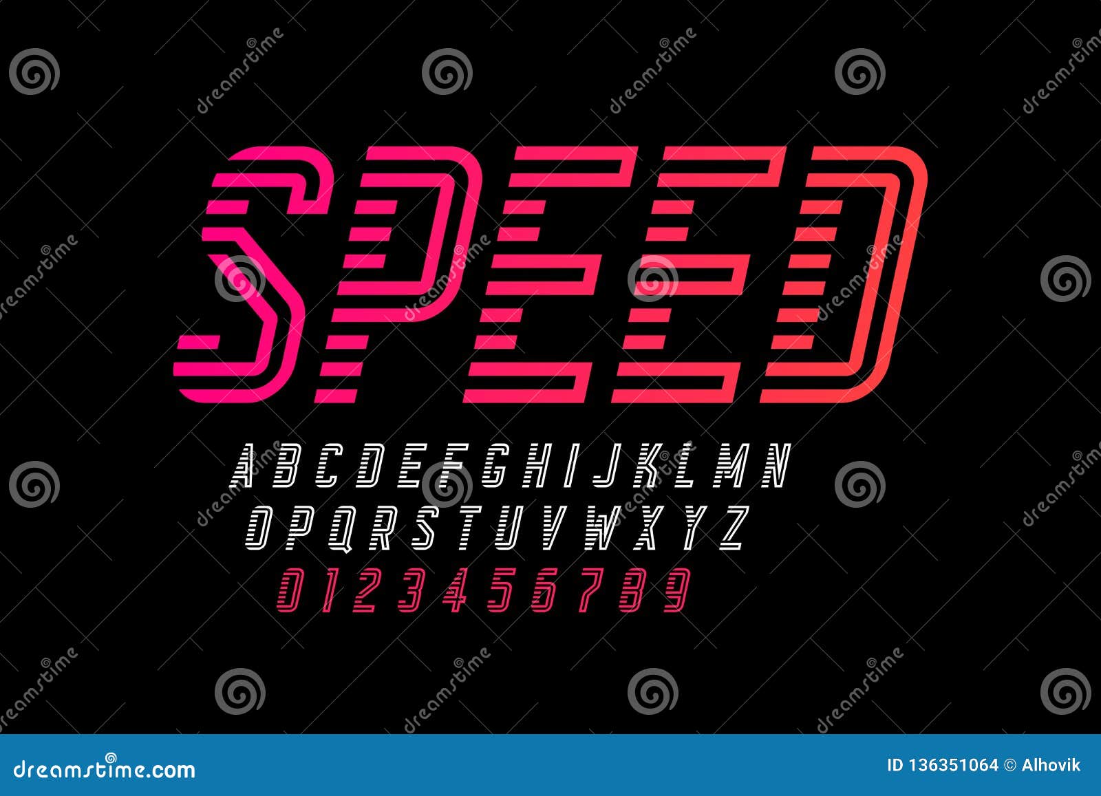 Speed style font stock vector. Illustration of speed - 136351064
