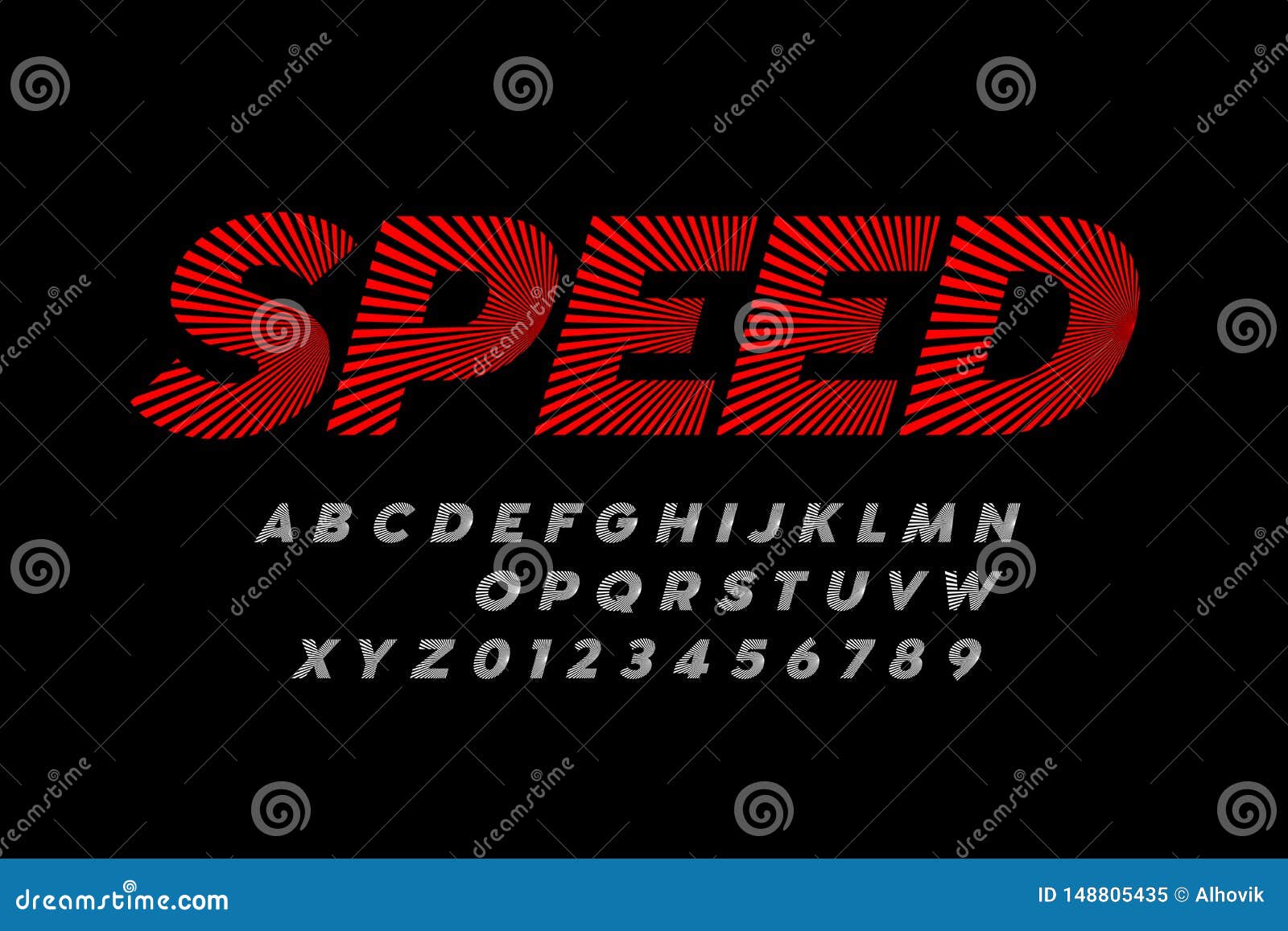 Speed style font stock vector. Illustration of motion - 148805435