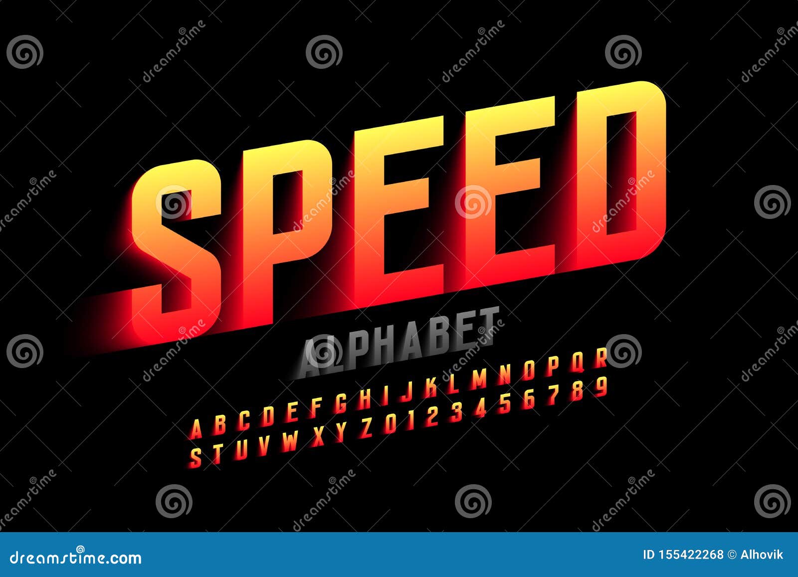 Speed style font stock vector. Illustration of alphabetical - 155422268