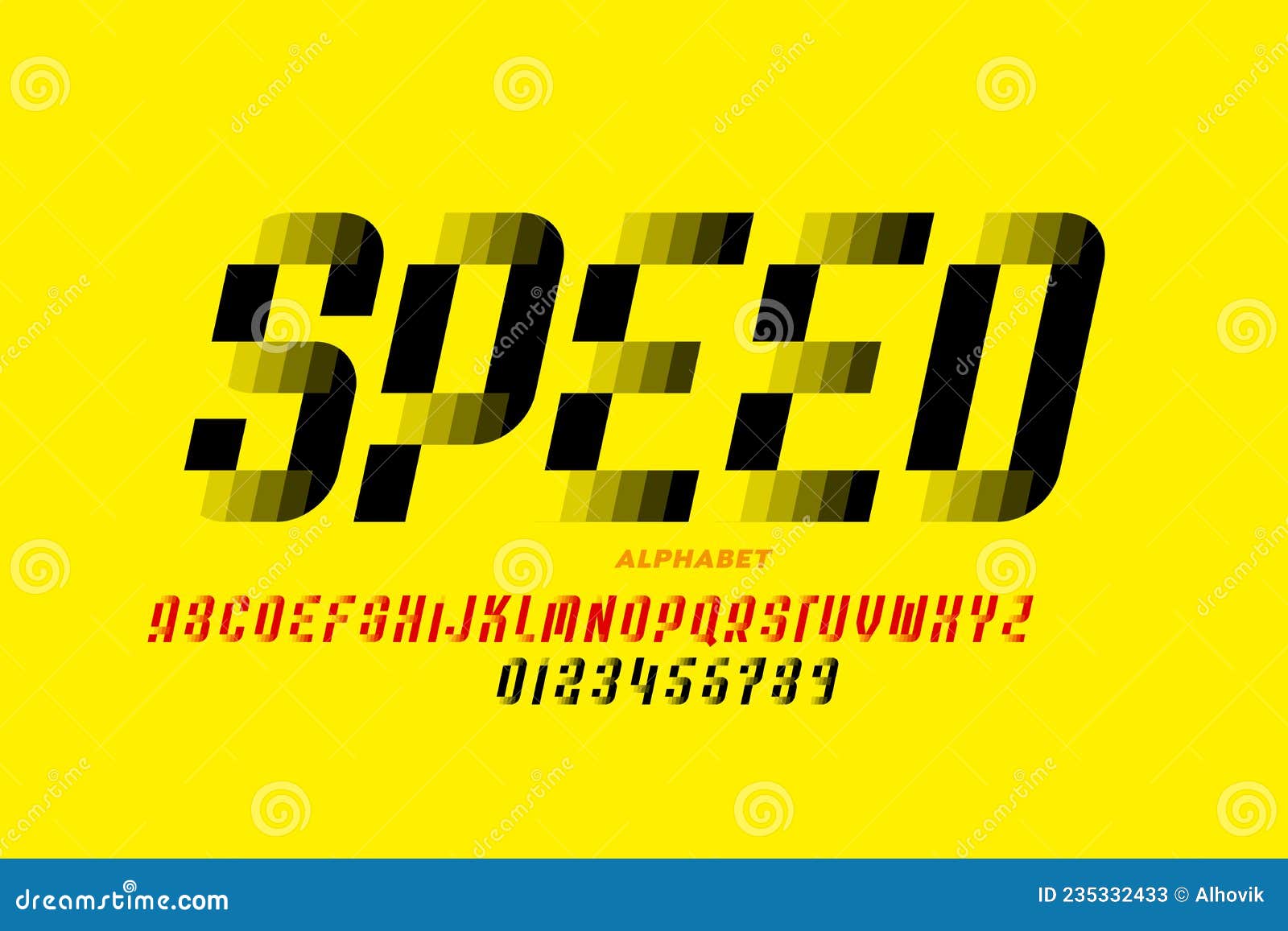 Speed style font design stock vector. Illustration of acceleration ...