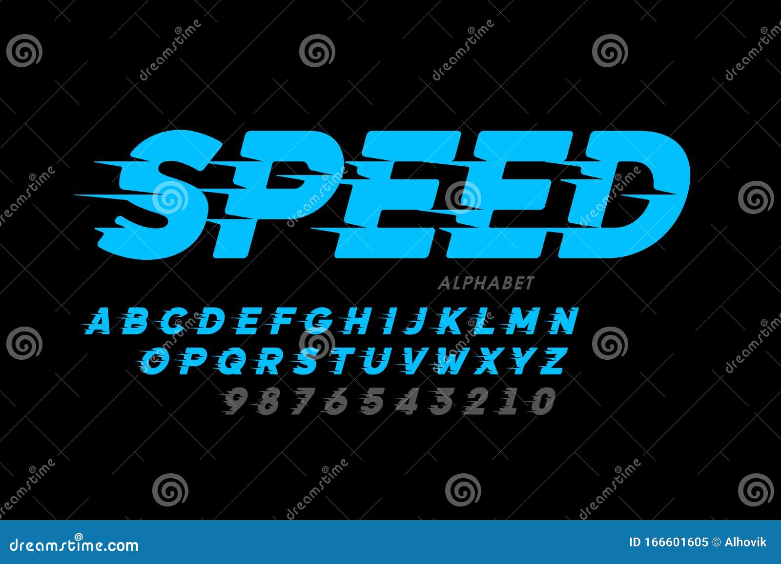 Speed Font And Bold Alphabet Vector, Vintage Modern Typeface And Letter ...