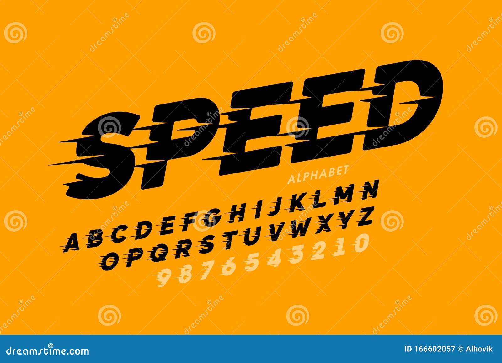 Speed style font stock vector. Illustration of latin - 166602057