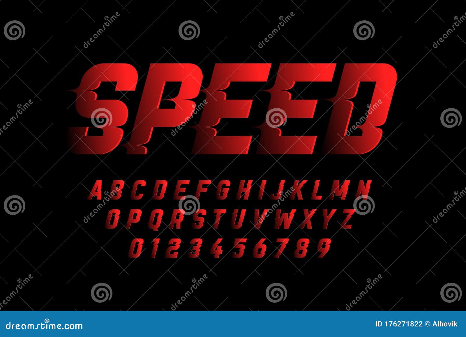 Speed style font stock vector. Illustration of font - 176271822