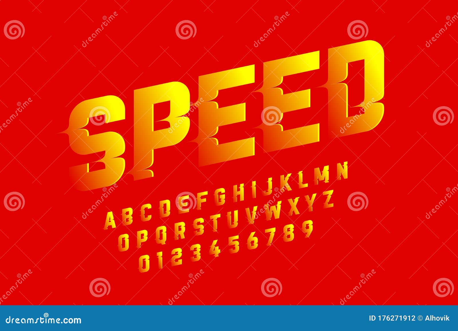 Speed style font stock vector. Illustration of design - 176271912