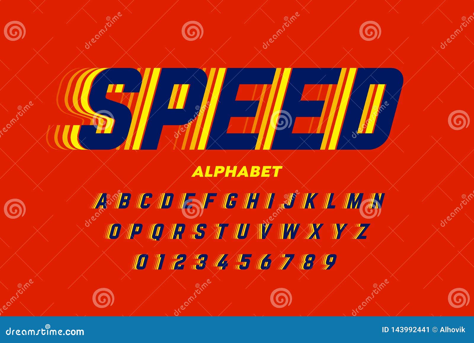 Speed style font stock vector. Illustration of english - 143992441