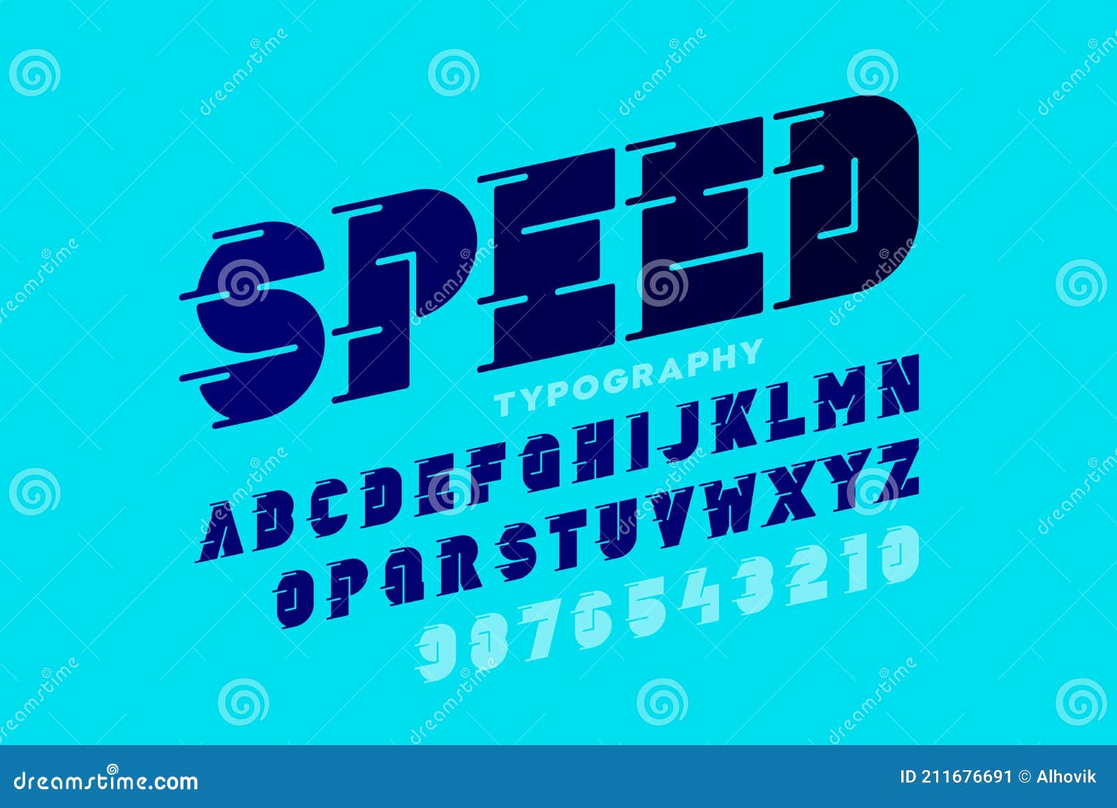 Speed style font stock vector. Illustration of delivery - 211676691