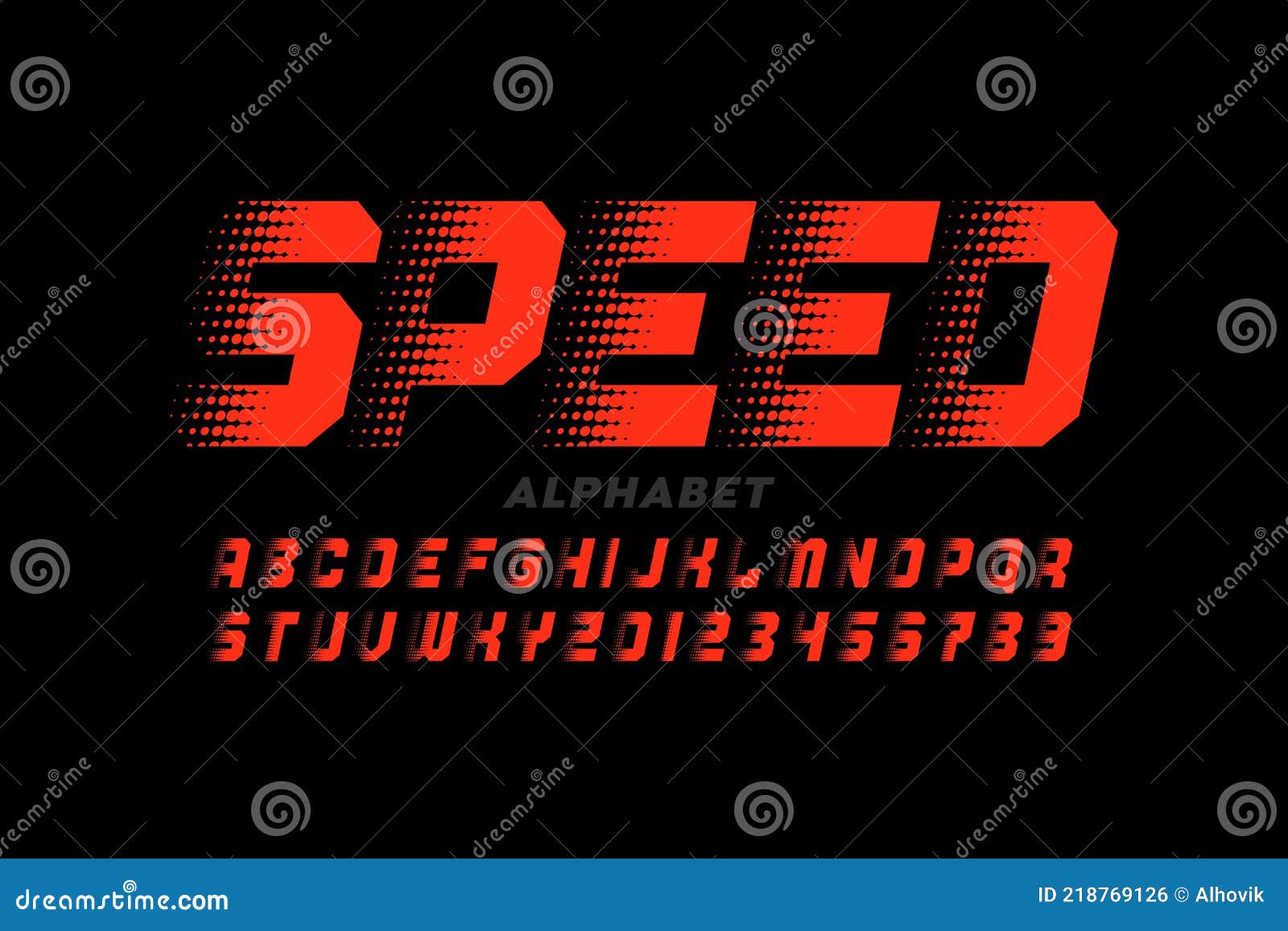 Speed style font stock vector. Illustration of move - 218769126