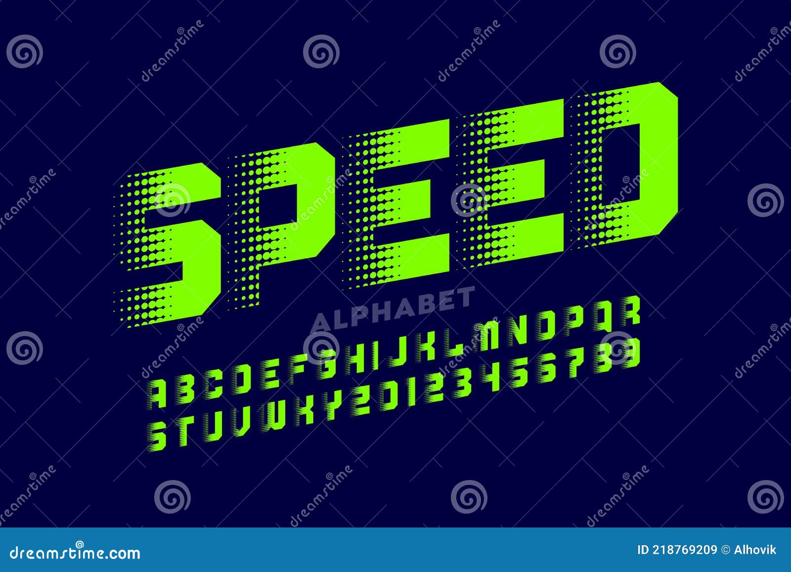 Speed style font stock vector. Illustration of fast - 218769209