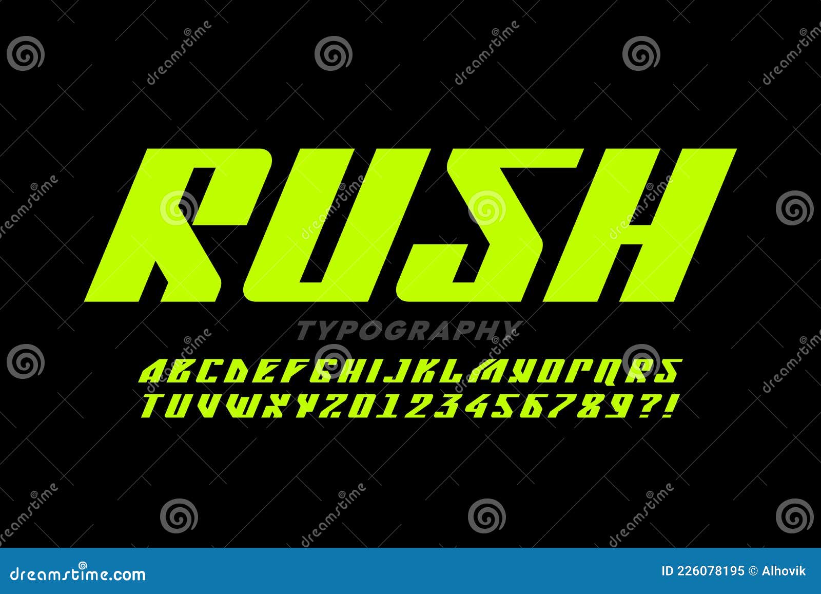 Speed style modern font stock vector. Illustration of english - 226078195