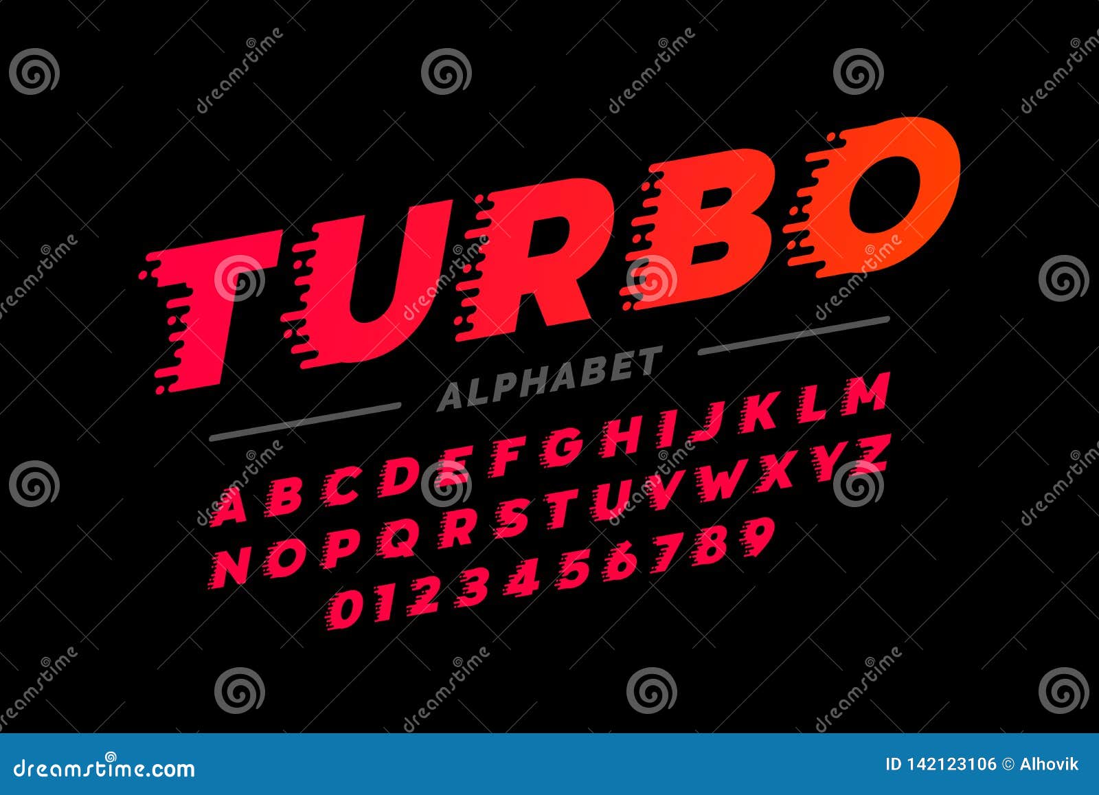 Turbo Font. Heavy Italic Letters, Modern Type For Sport Logo, Speed ...