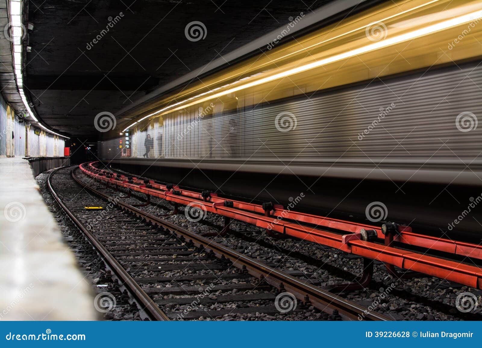 Speed Subway Train stock photo. Image of romana, motion - 39226628
