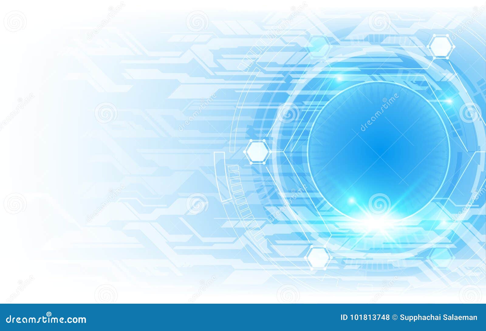 Speed Tech Innovation Concept Blue Background Stock Vector ...