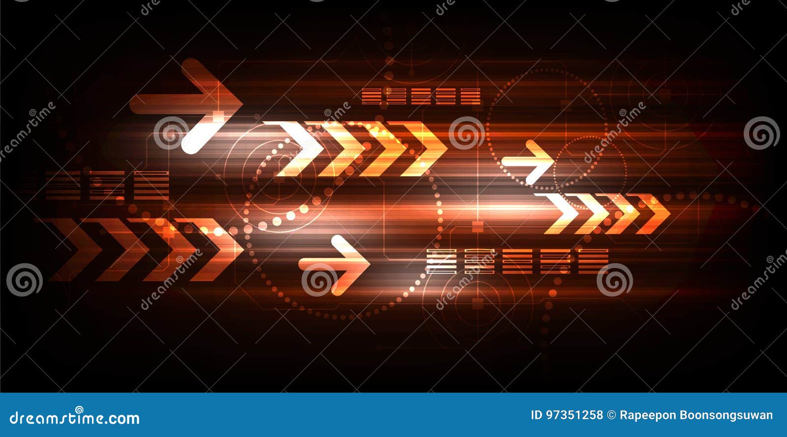 Speed of Technology of the Future. Stock Vector - Illustration of shape ...