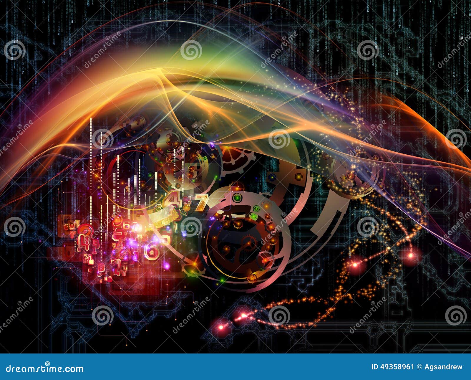 Speed of Technology stock illustration. Illustration of connection ...