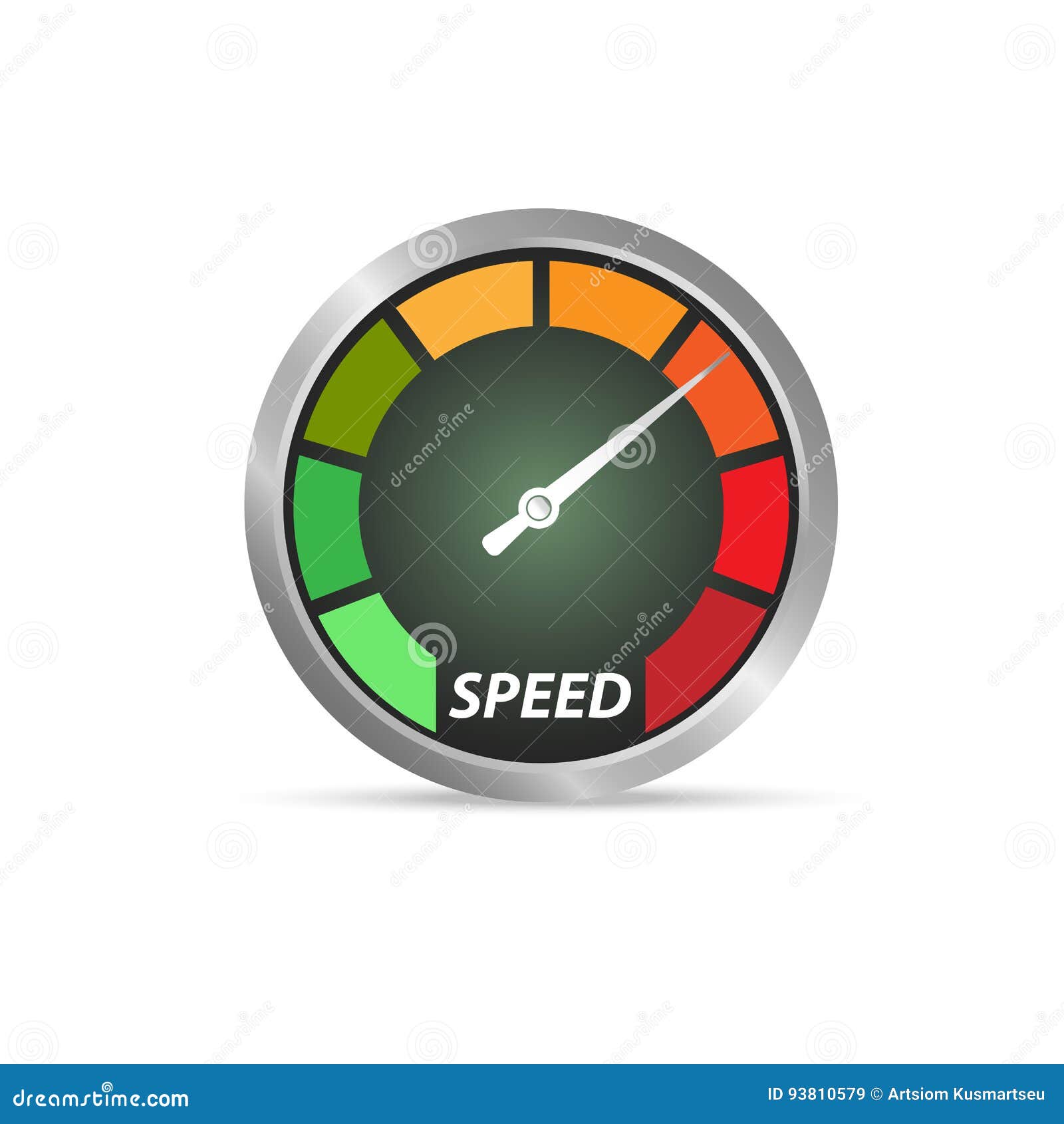 Speed Test Arrow Vector Icon Stock Vector - Illustration of dial ...