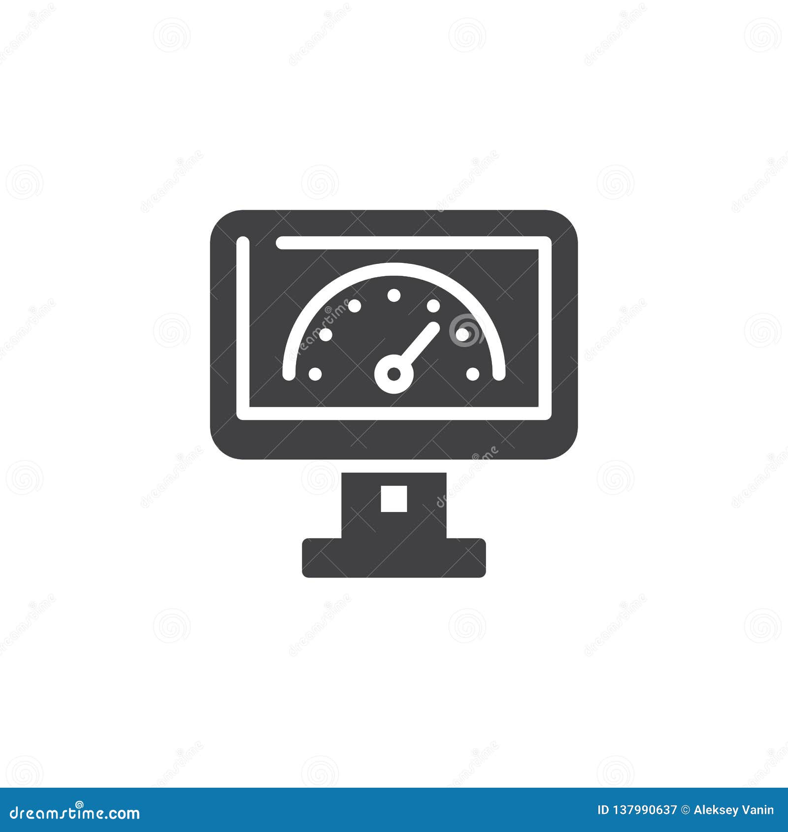 Speed Test Screen Vector Icon Stock Vector - Illustration of screen ...