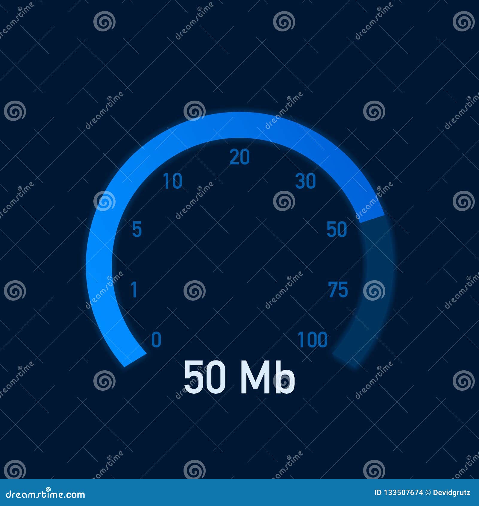 Speed Test. Speedometer Internet Speed 100 Mb. Website Speed Loading ...