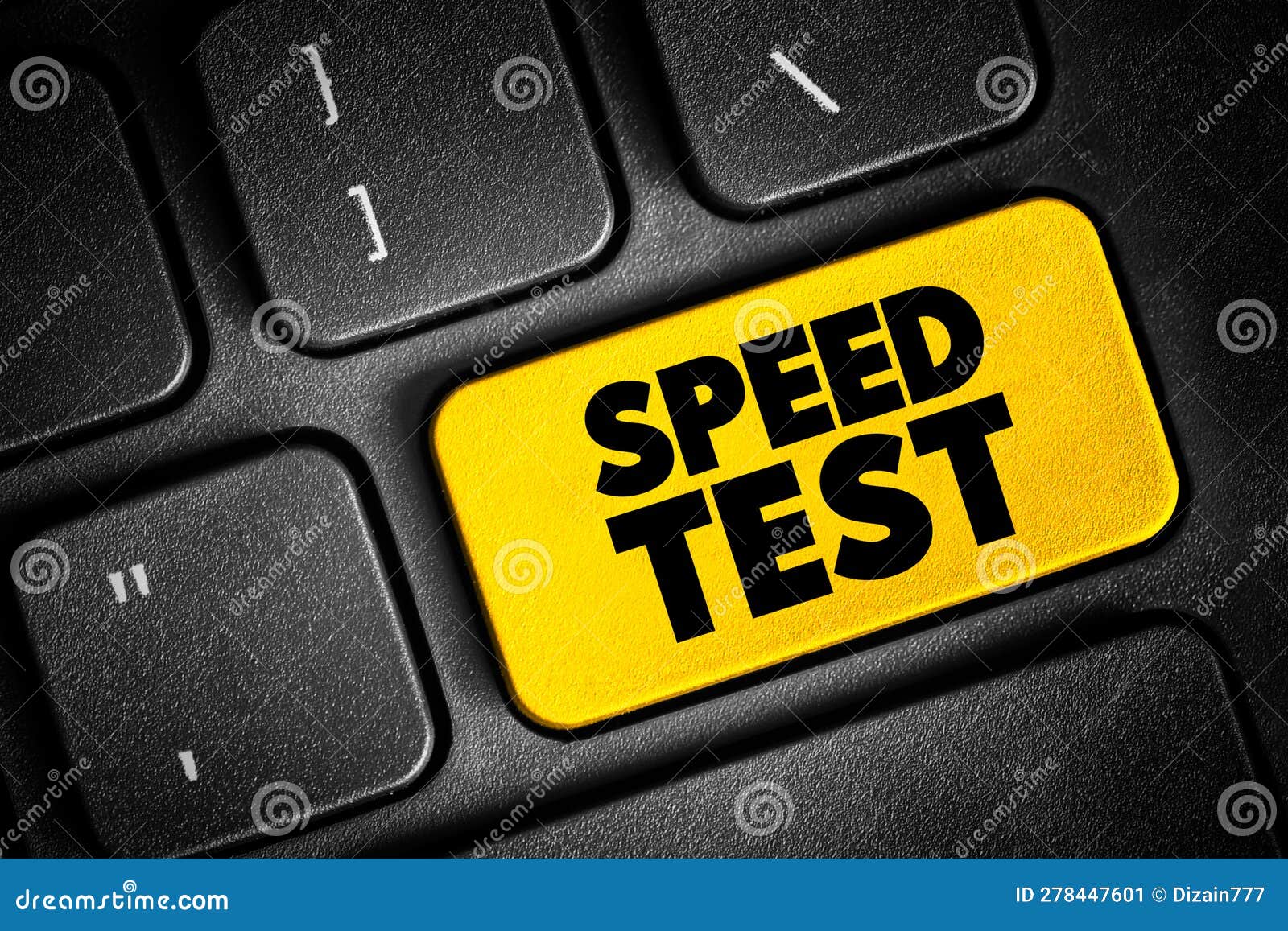 Speed Test Text Button on Keyboard, Concept Background Stock Image ...