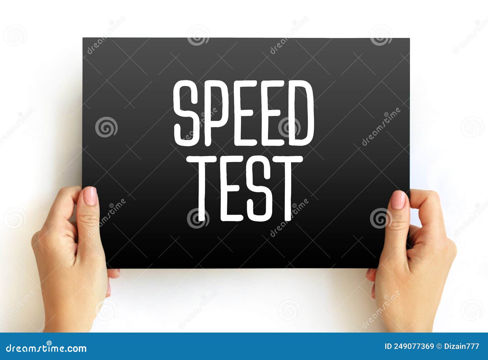 Speed Test Text on Card, Concept Background Stock Image - Image of ...