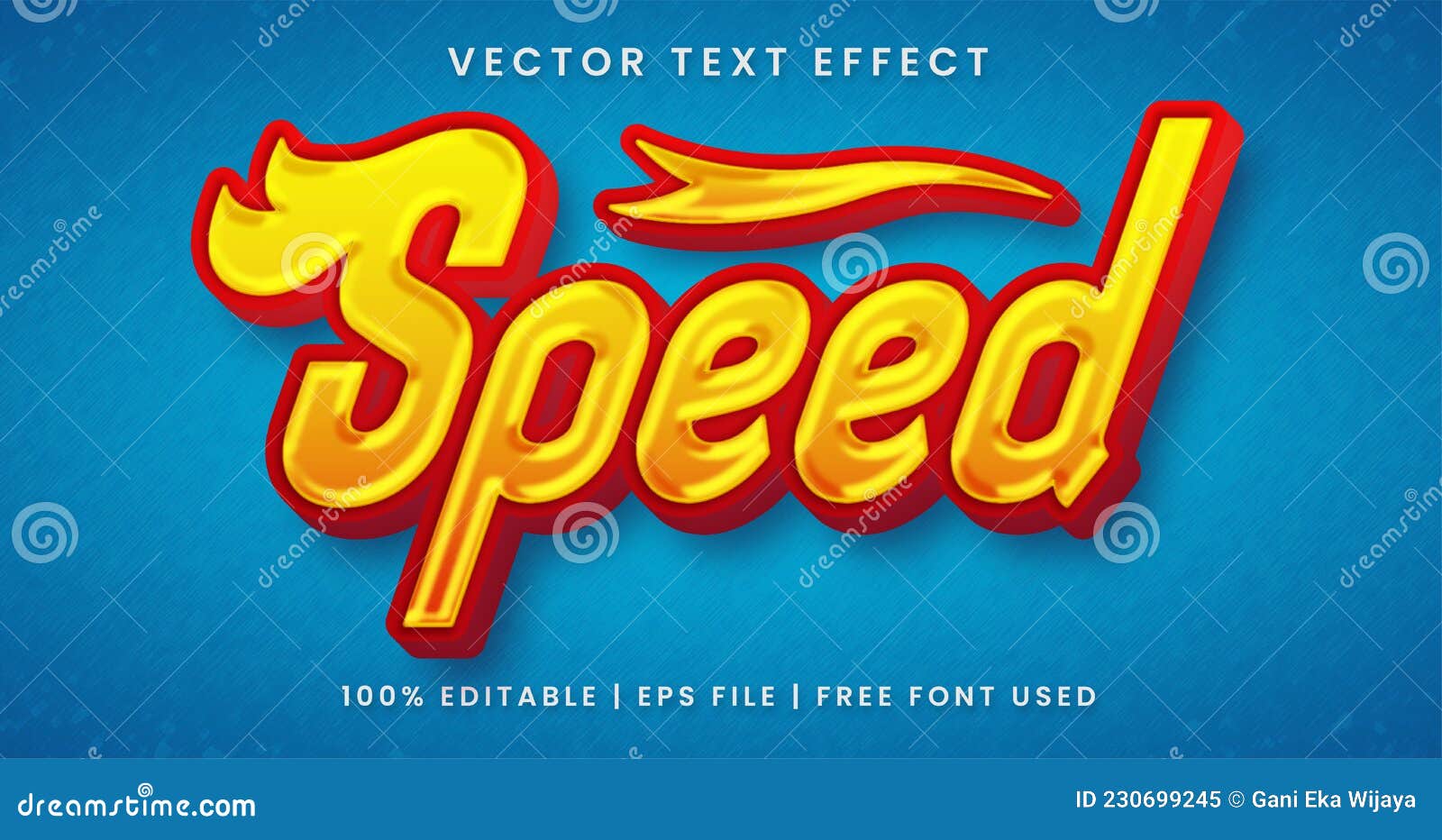 Speed Text, Realistic Editable Text Effect Style Stock Vector ...
