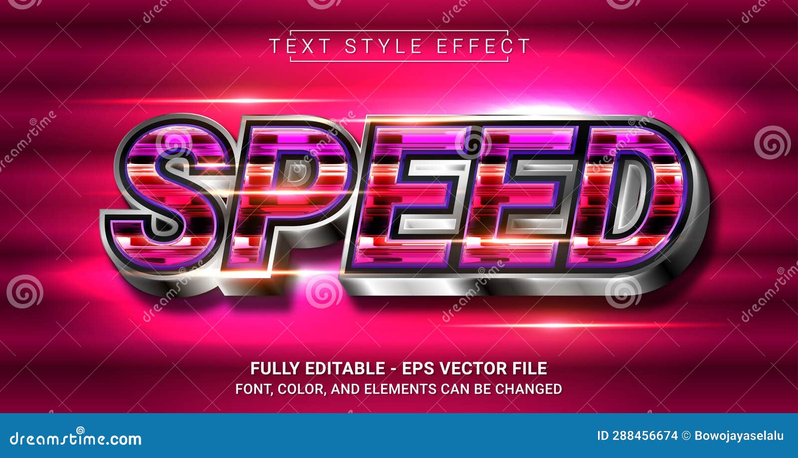 Speed Text Style Effect. Editable Graphic Text Template Stock Vector ...