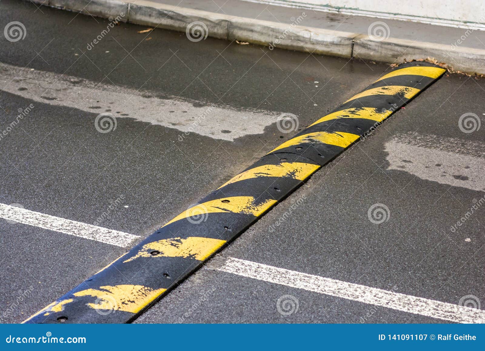 Speed Threshold Over a Roadway Stock Image - Image of texture, city ...