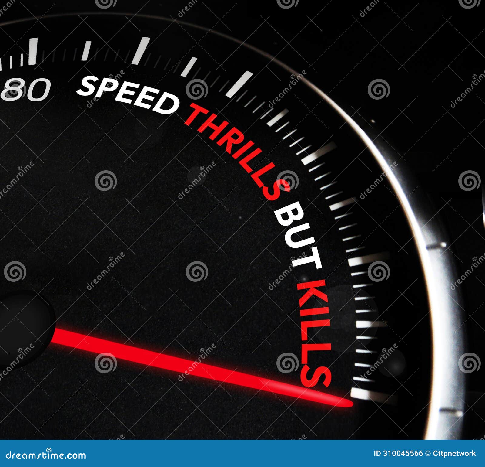 Speed Thrills but Kills Warning Message Inside Speedometer with ...