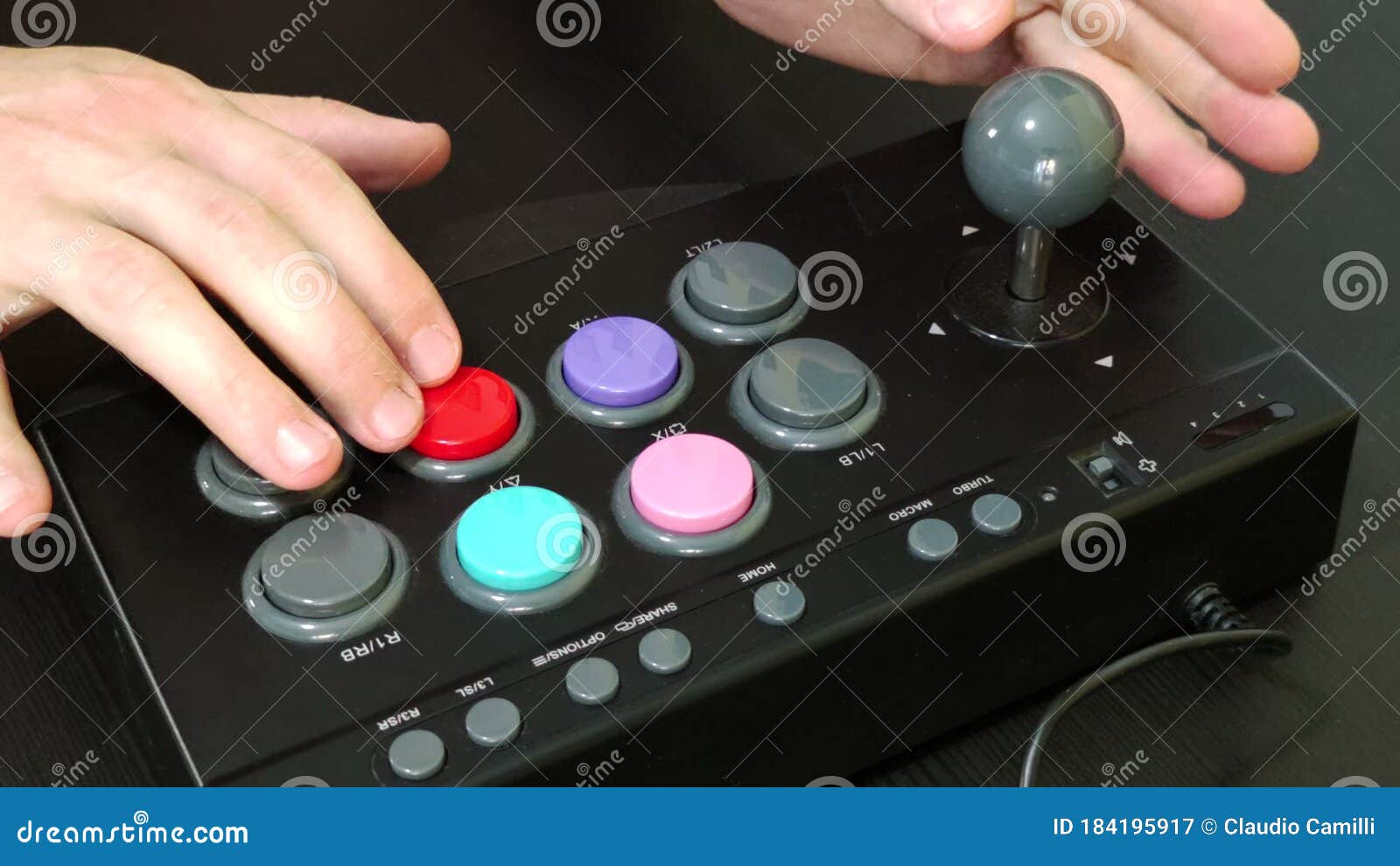 Speed Time Lapse Arcade Pad Motion Stock Video - Video of button ...