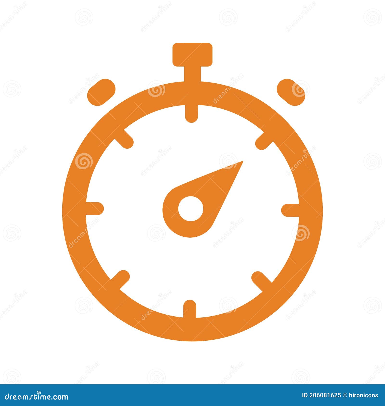 Speed, Timer Icon. Orange Color Stock Vector - Illustration of watch ...