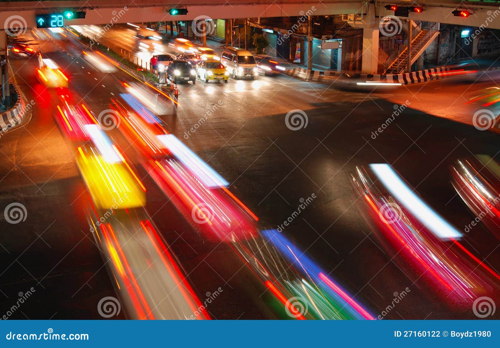 Speed Traffic Car Light Trail Stock Photo - Image of highway, movement ...