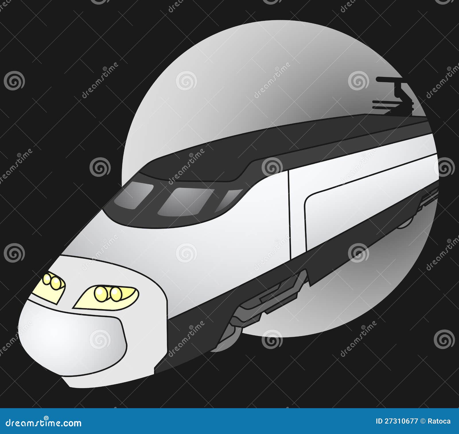 Speed train stock vector. Illustration of fast, dark - 27310677