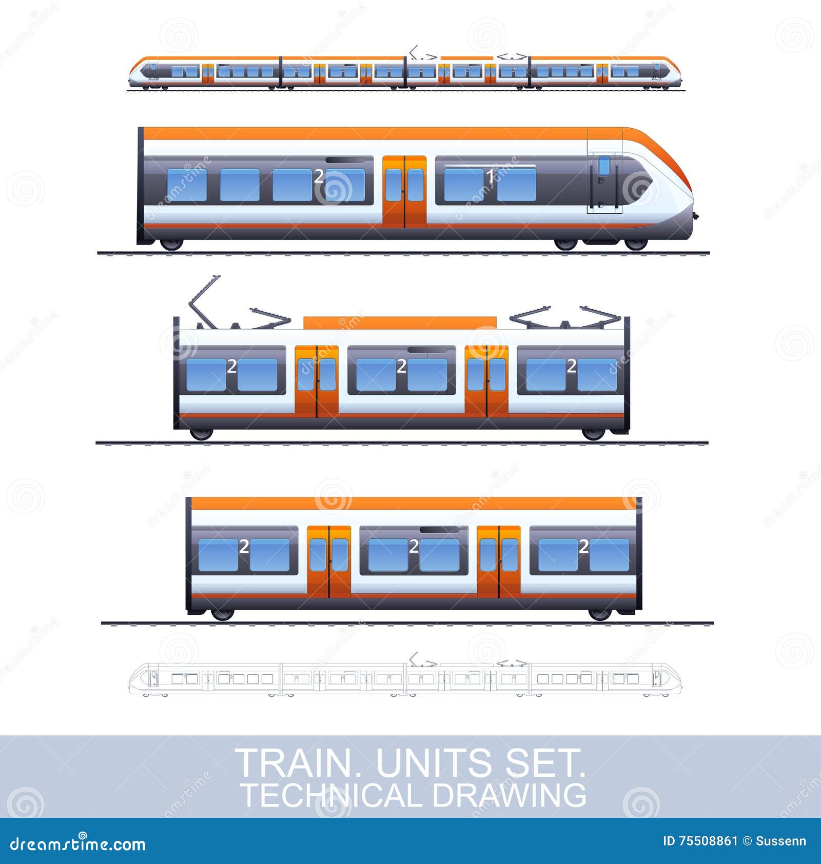 Speed Train Illustration stock vector. Illustration of electricity ...