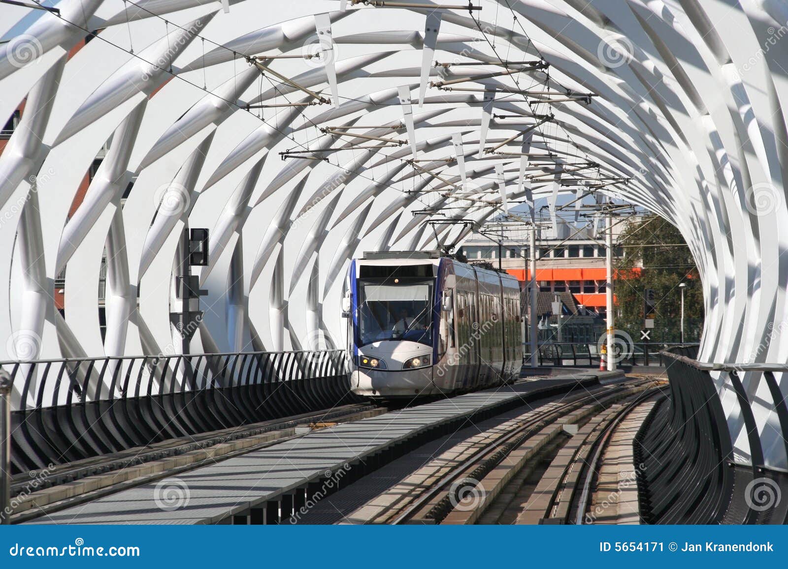 Speed Tram in Tunnel stock image. Image of transportation - 5654171