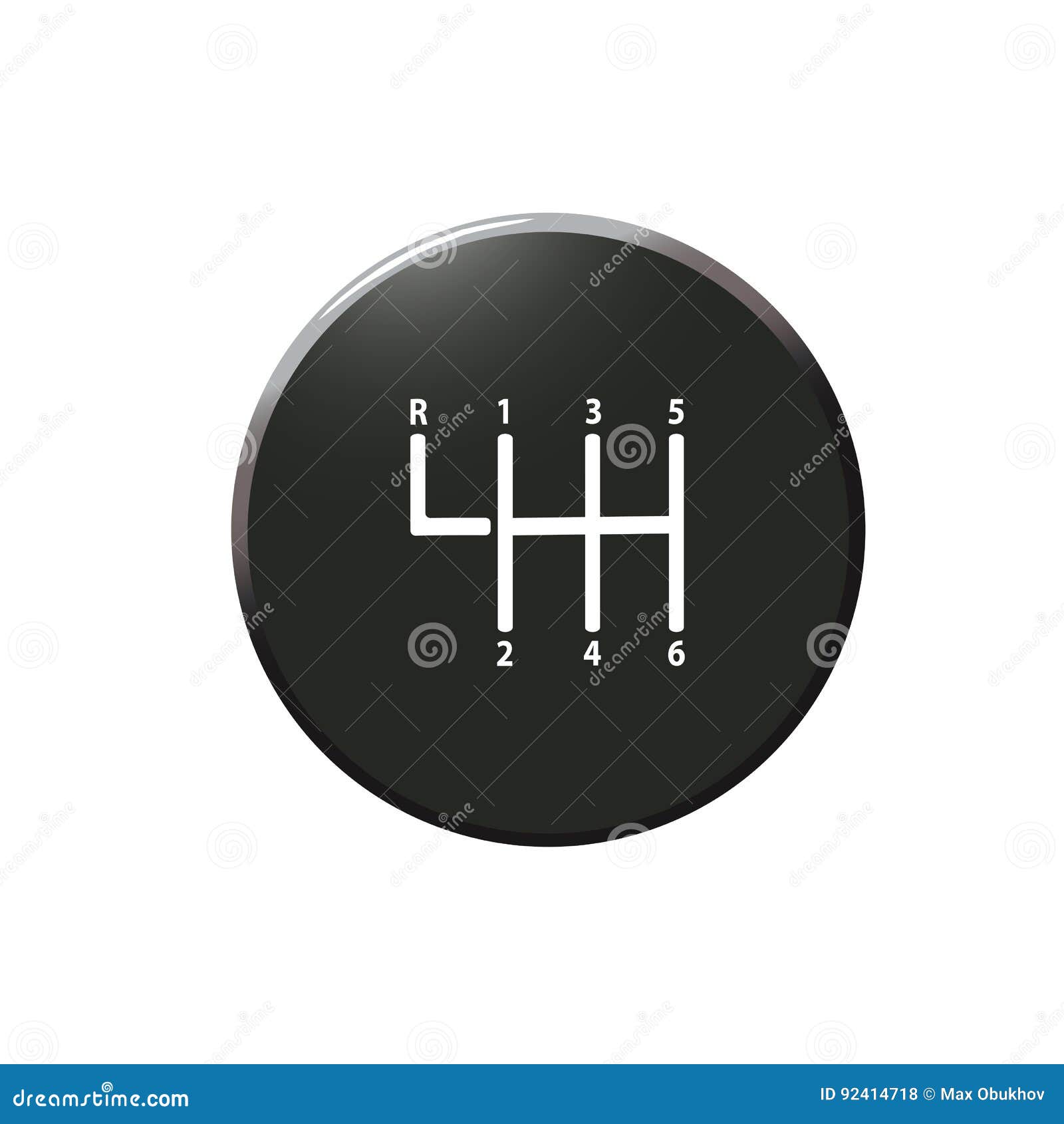 6 speed transmission logo stock vector. Illustration of modern - 92414718