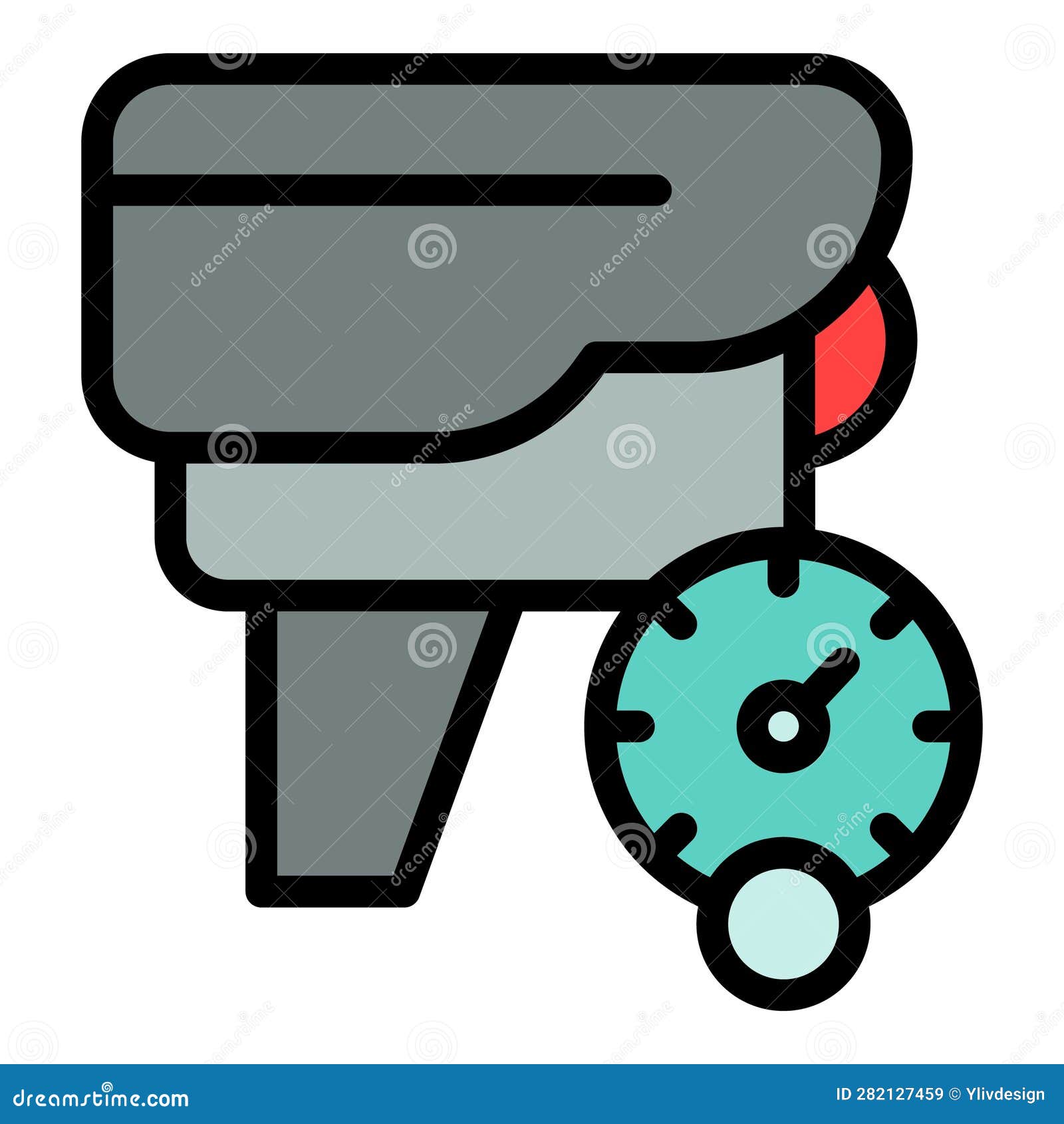 Speed Trap Radar Icon Vector Flat Stock Vector - Illustration of flat ...