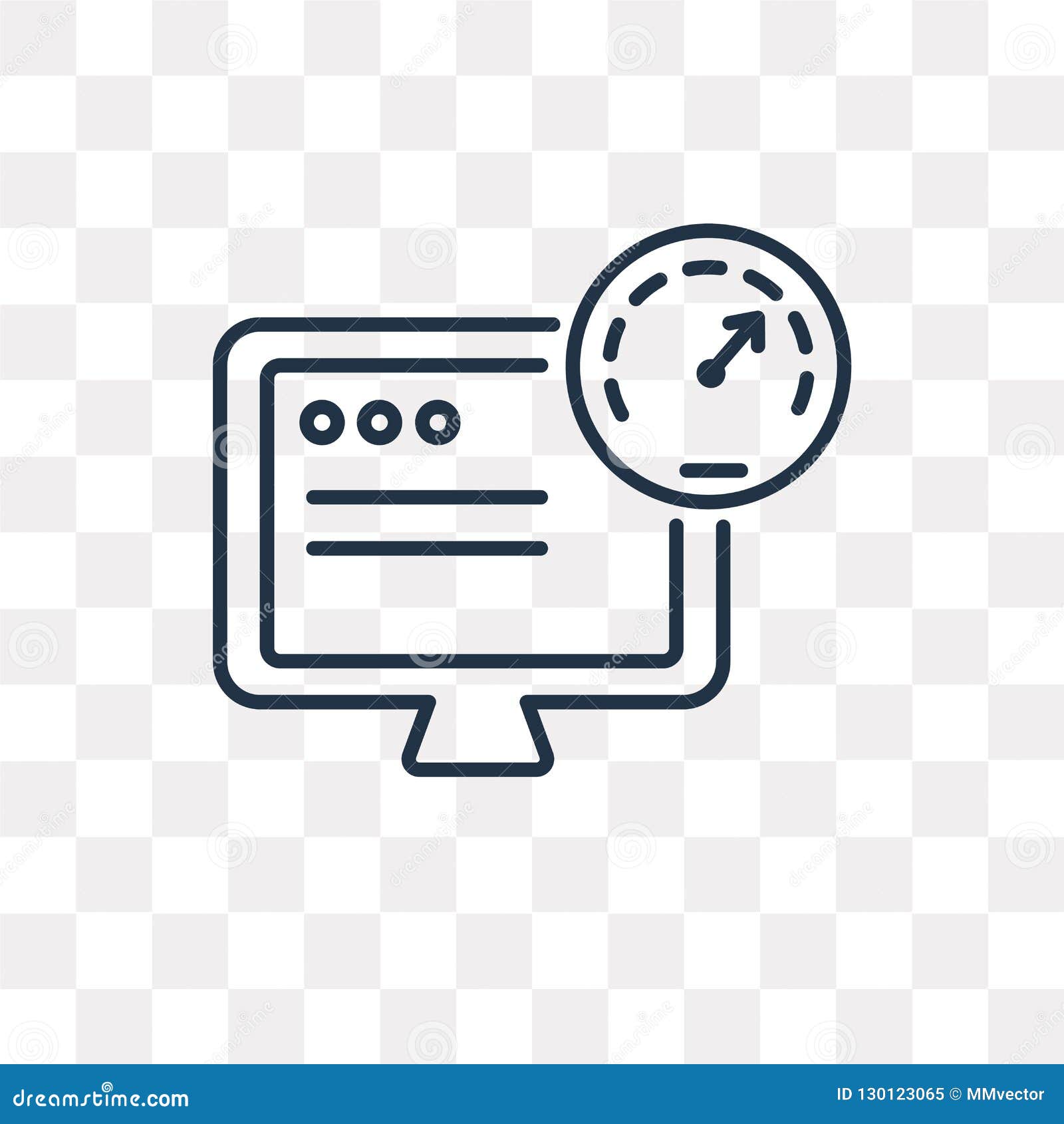 Speed Vector Icon Isolated on Transparent Background, Linear Speed ...